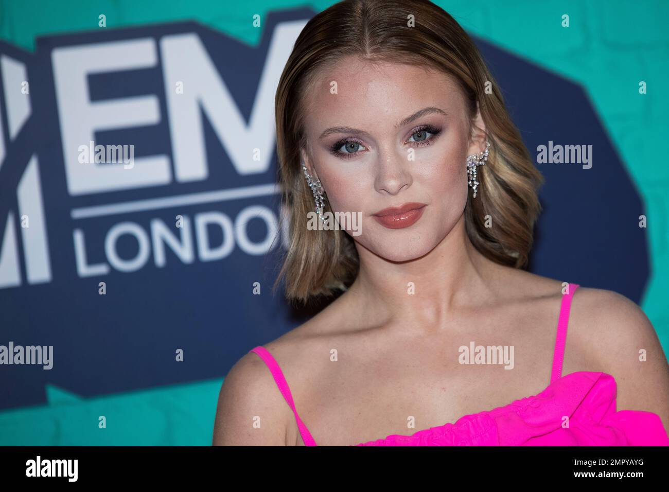 Swedish singer Zara Larsson poses for photographers upon arrival at the ...