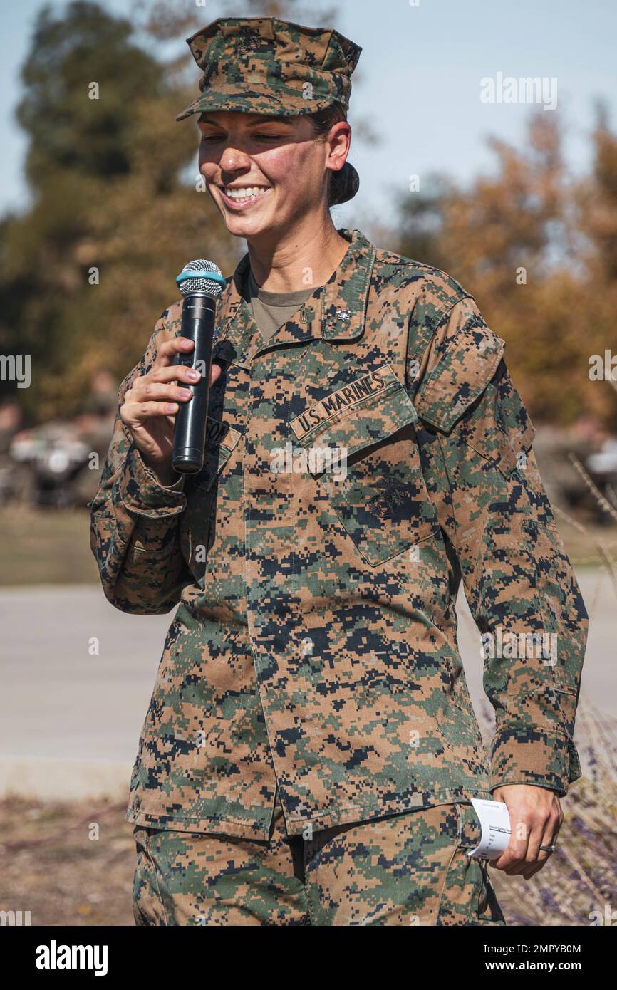 U.S. Marine Corps Lt. Col. Sarah Culbertson, commanding officer of 7th ...