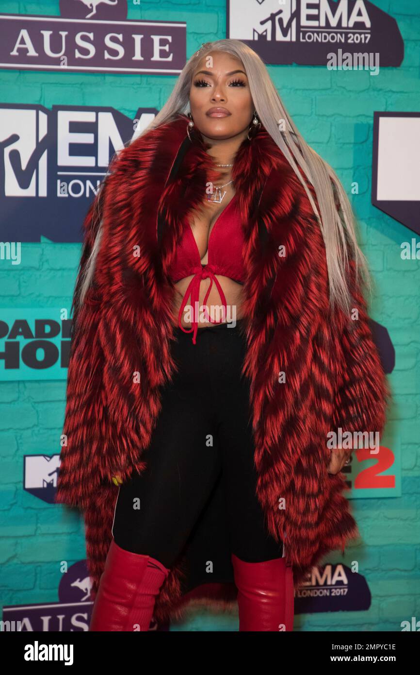 Stefflon Don poses for photographers upon arrival at the MTV European ...