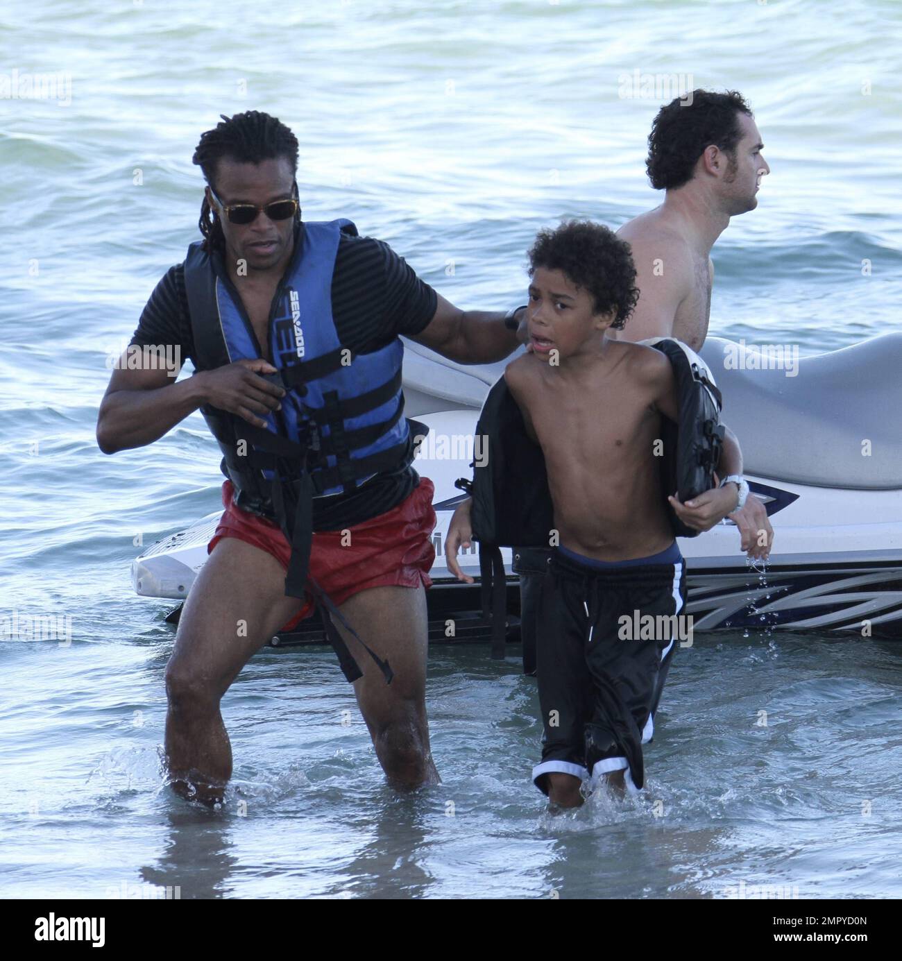 Ex Dutch soccer player Edgar Davids spends a day on the beach after ...