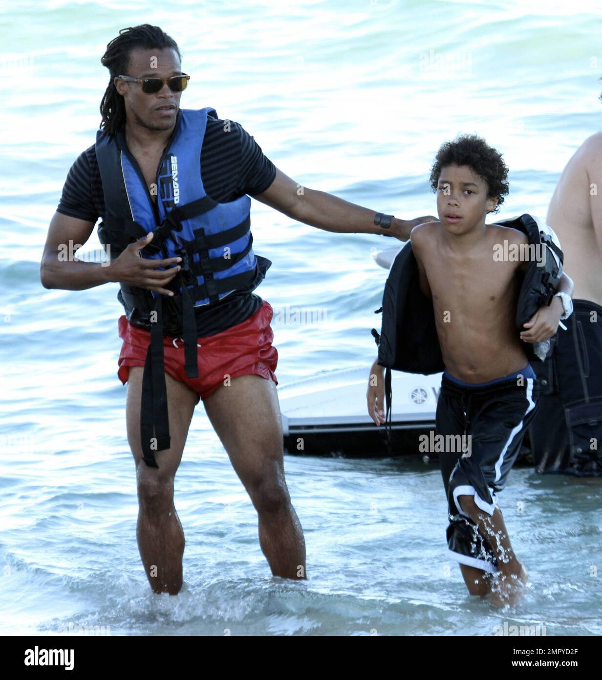 Ex Dutch soccer player Edgar Davids spends a day on the beach after ...
