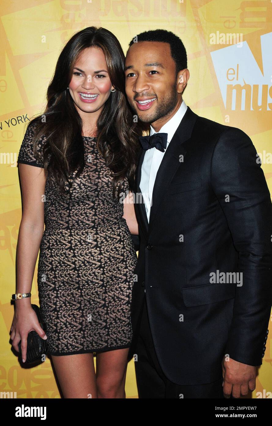 Chrissie Teigan and John Legend attend the El Museo 2011 Gala at ...