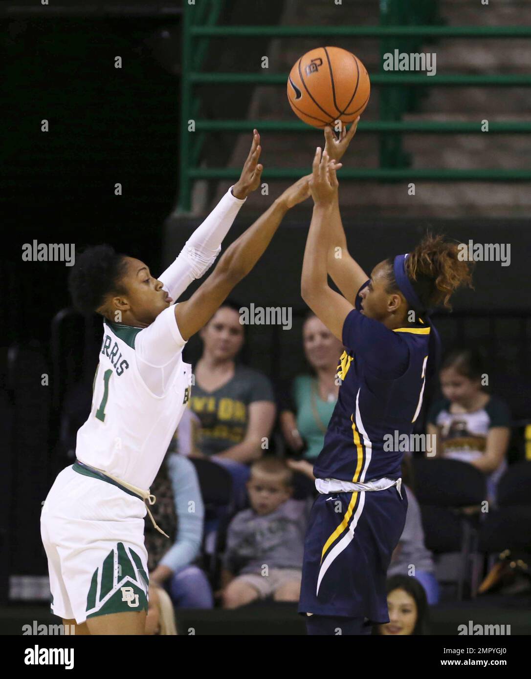 Coppin State Eagles guard Genesis Lucas (2) shoots over Baylor Lady ...