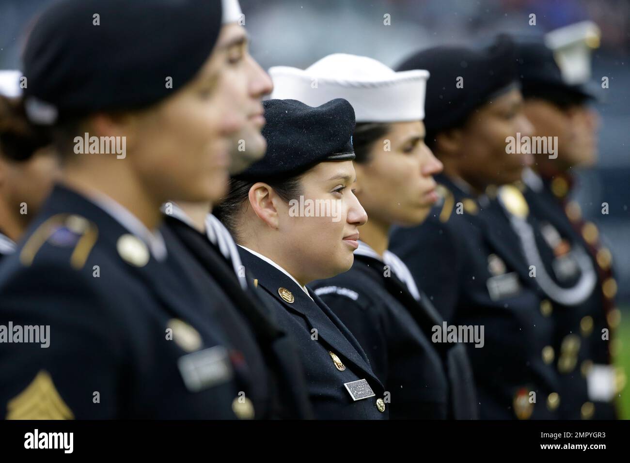 Member of the U.S. Military participate in Salute to Service event on ...