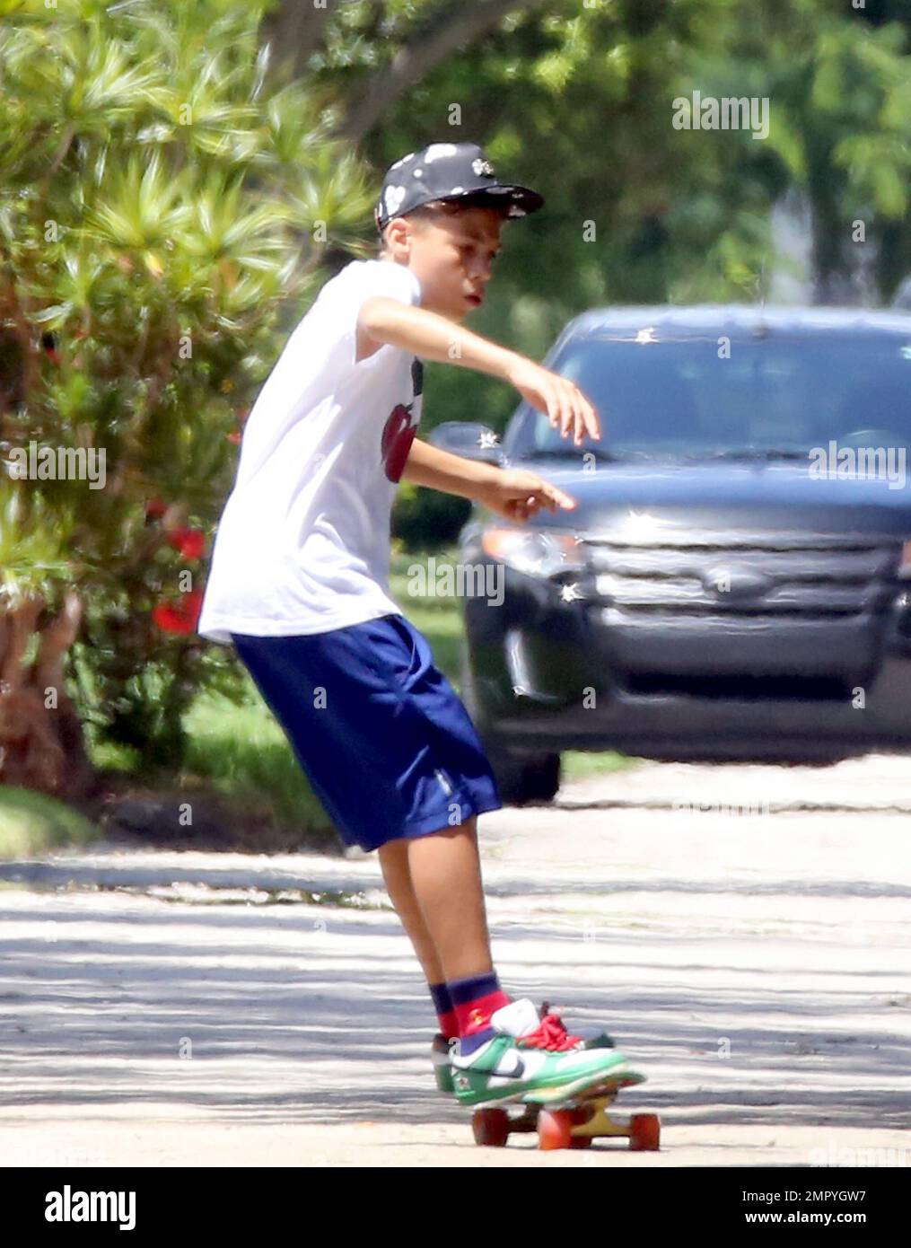 EXCLUSIVE!! Elias Becker, son of tennis legend Boris Becker, shows off ...