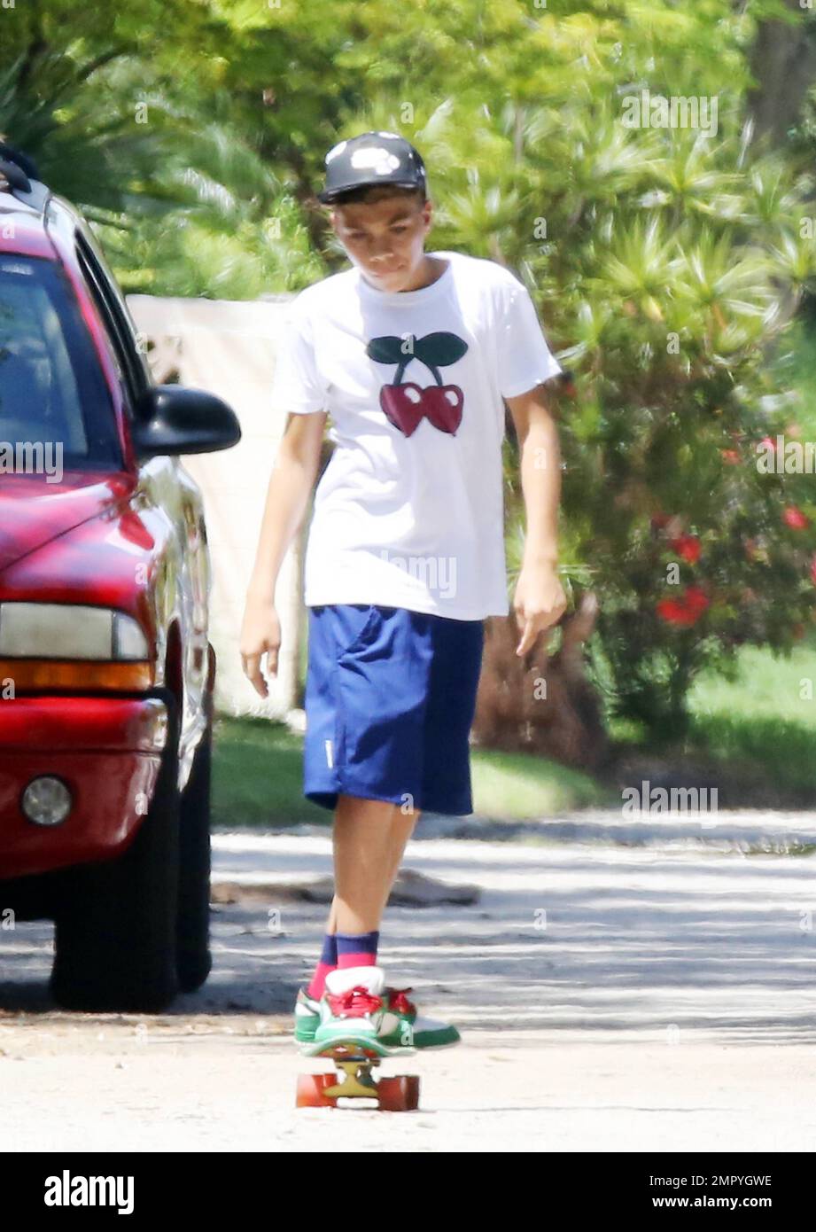 EXCLUSIVE!! Elias Becker, son of tennis legend Boris Becker, shows off ...