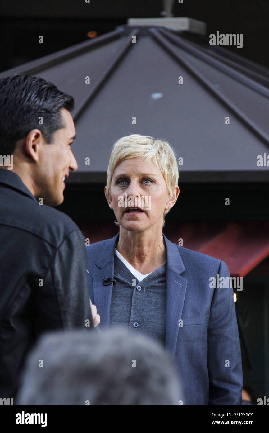 Ellen Degeneres makes an appearance at The Grove shopping center for an ...