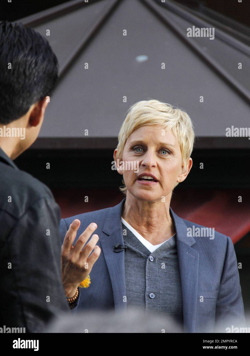 Ellen Degeneres makes an appearance at The Grove shopping center for an ...