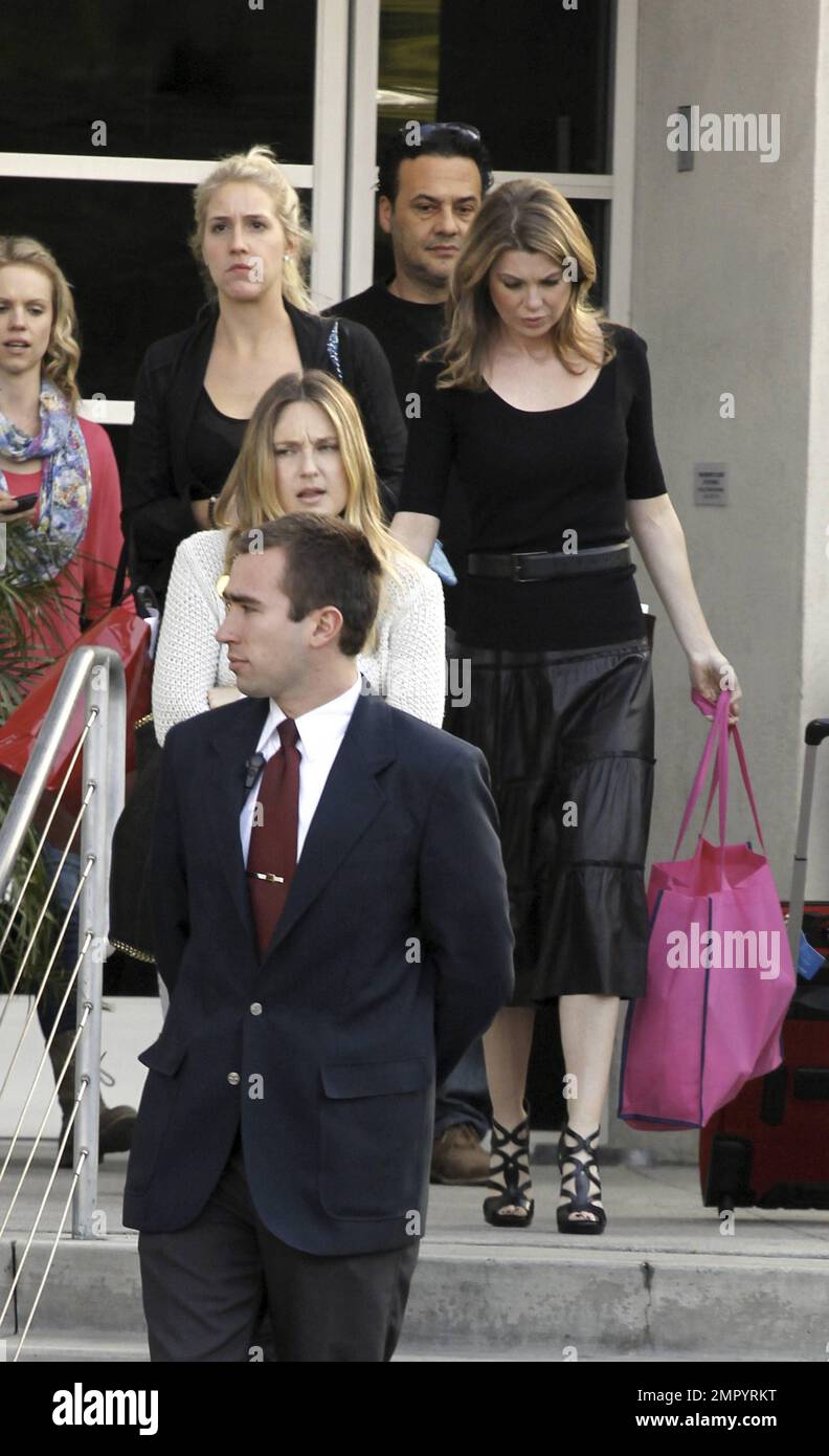 EXCLUSIVE!! 'Grey's Anatomy's' star Ellen Pompeo is seen leaving the ...