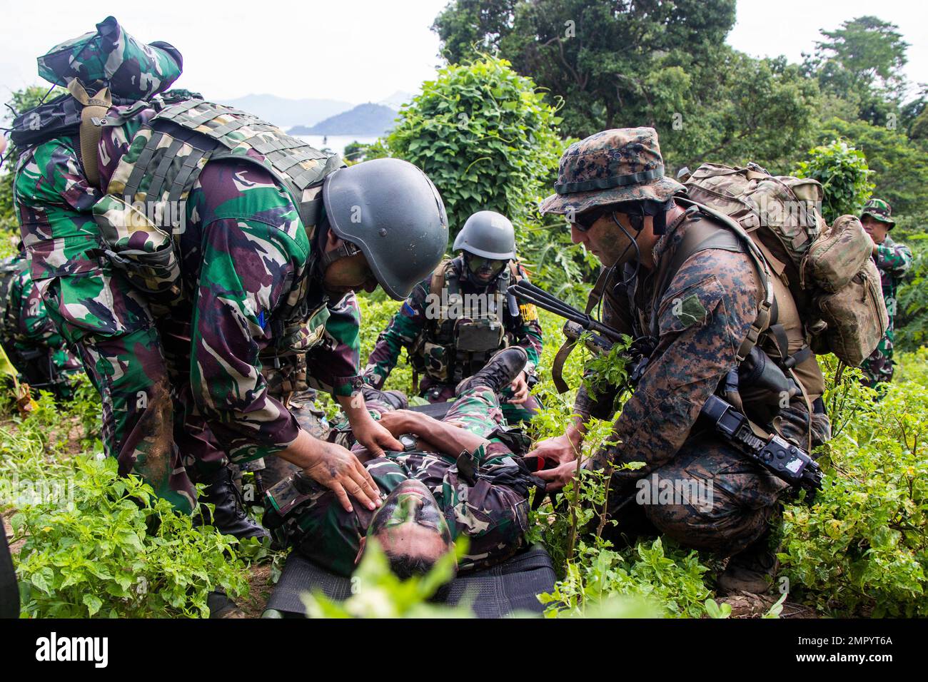 A U.S. Navy special amphibious reconnaissance corpsman with Marine ...