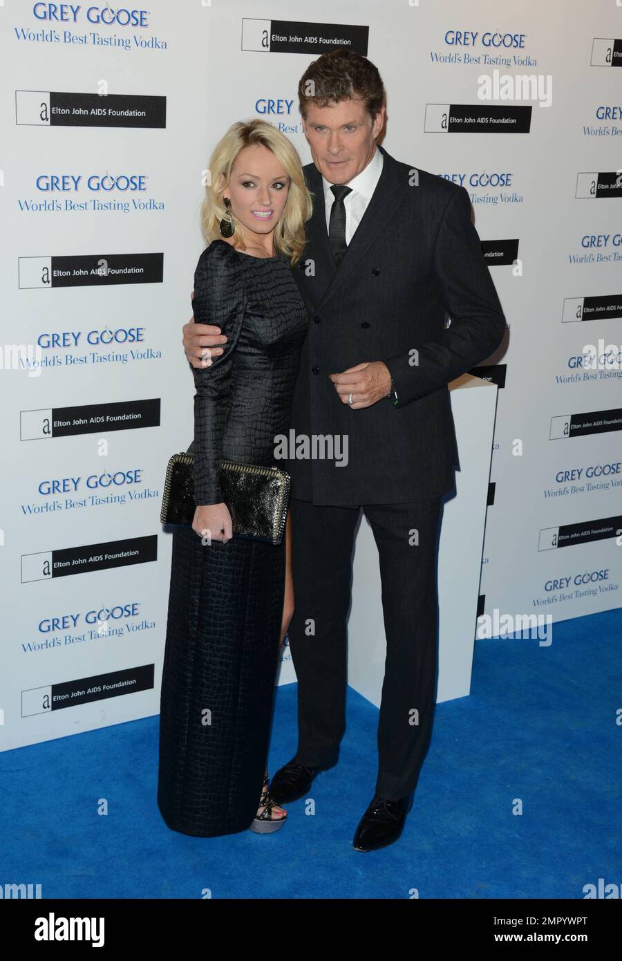 Hayley Roberts and David Hasselhoff at the Elton John AIDS Foundation ...