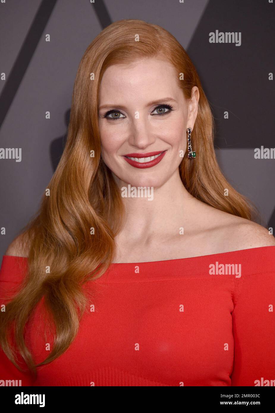 Jessica Chastain arrives at the 9th annual Governors Awards at the ...