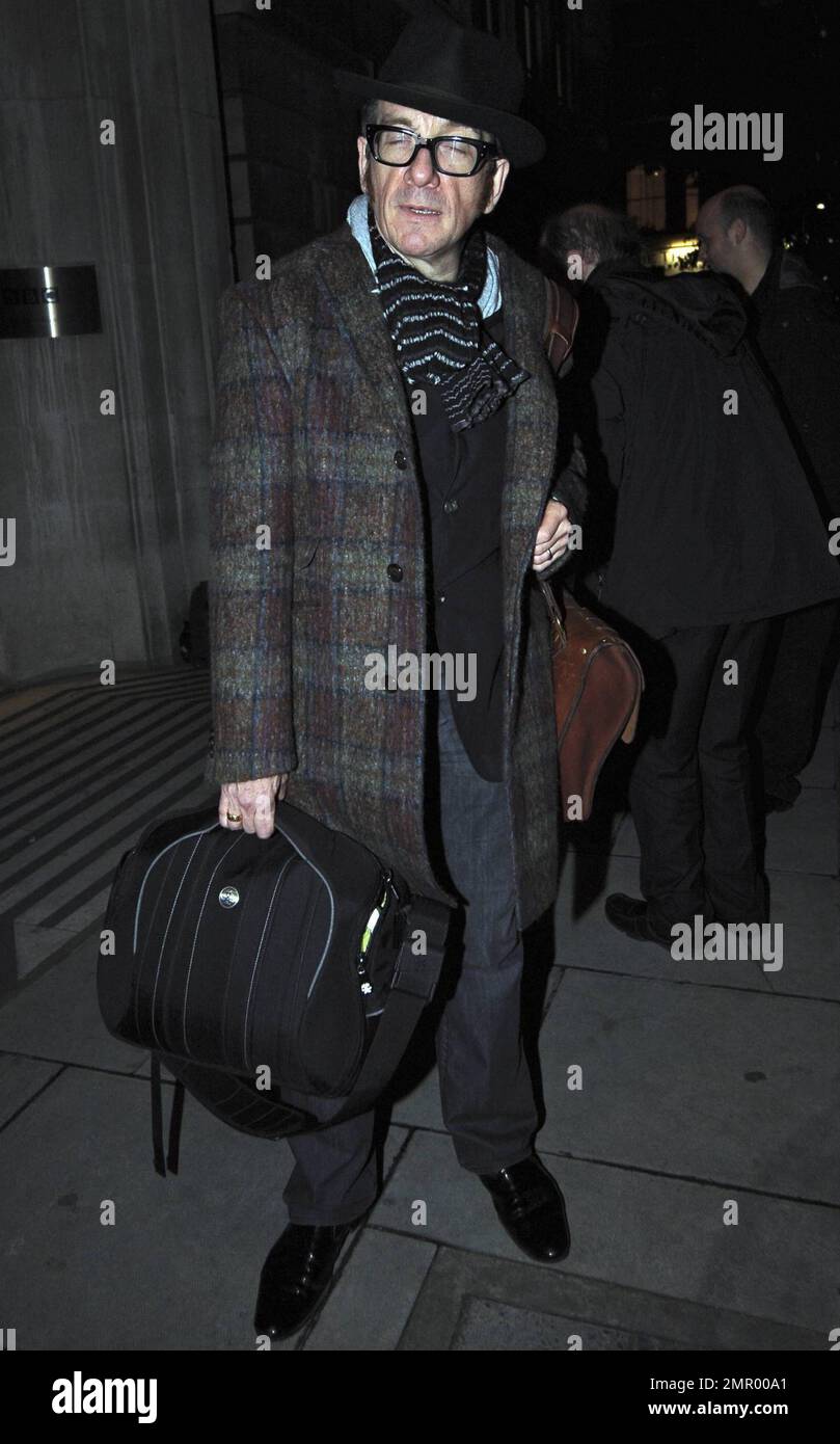 EXCLUSIVE!! UK singer/songwriter Elvis Costello poses for photos ...