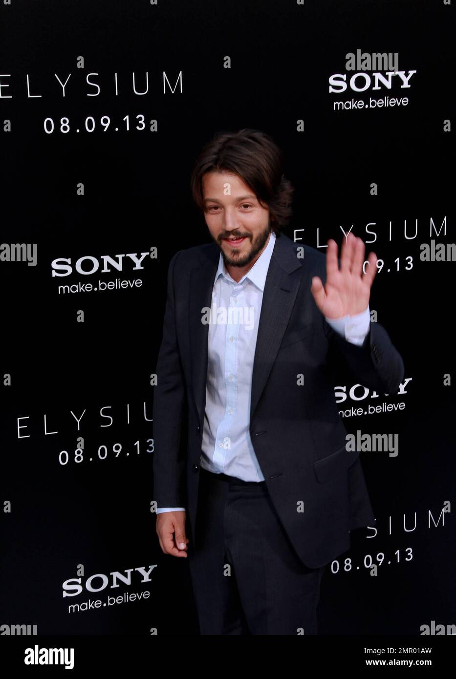 Diego Luna at the world premiere of her movie "Elysium" at the Regency ...
