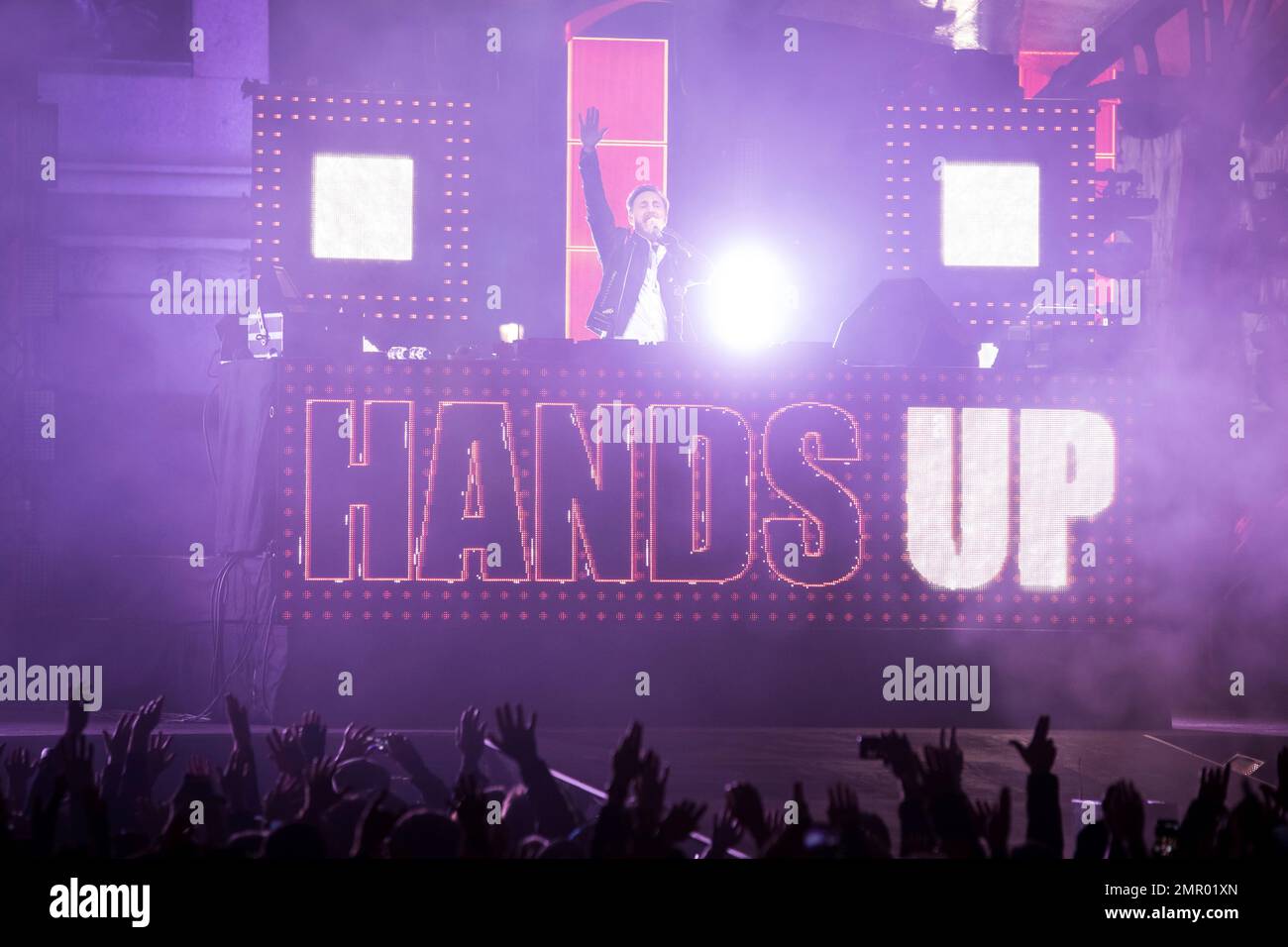 DJ David Guetta performs on stage at Trafalgar Square ahead of the 2017 ...