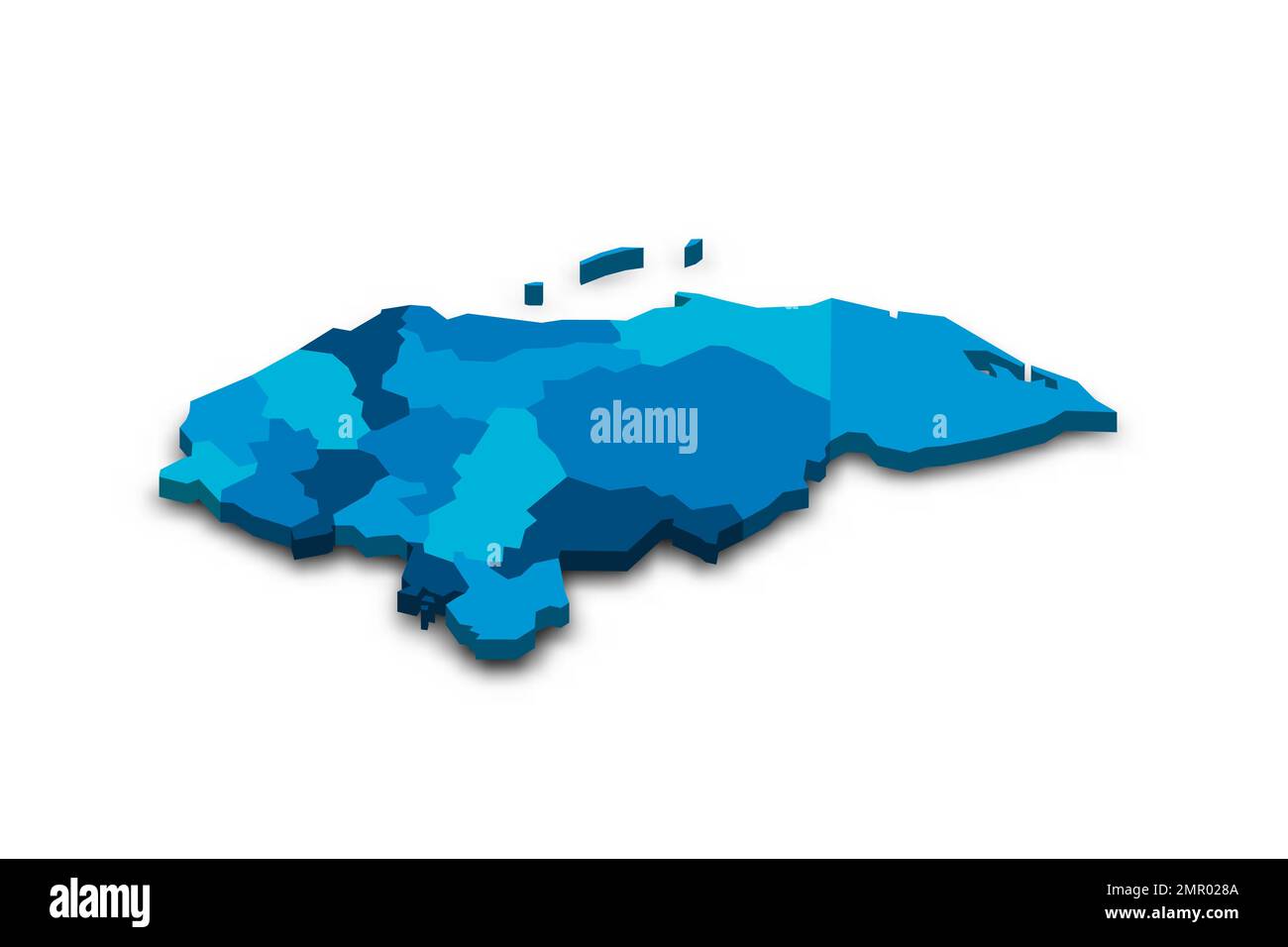 Honduras political map of administrative divisions Stock Vector Image ...