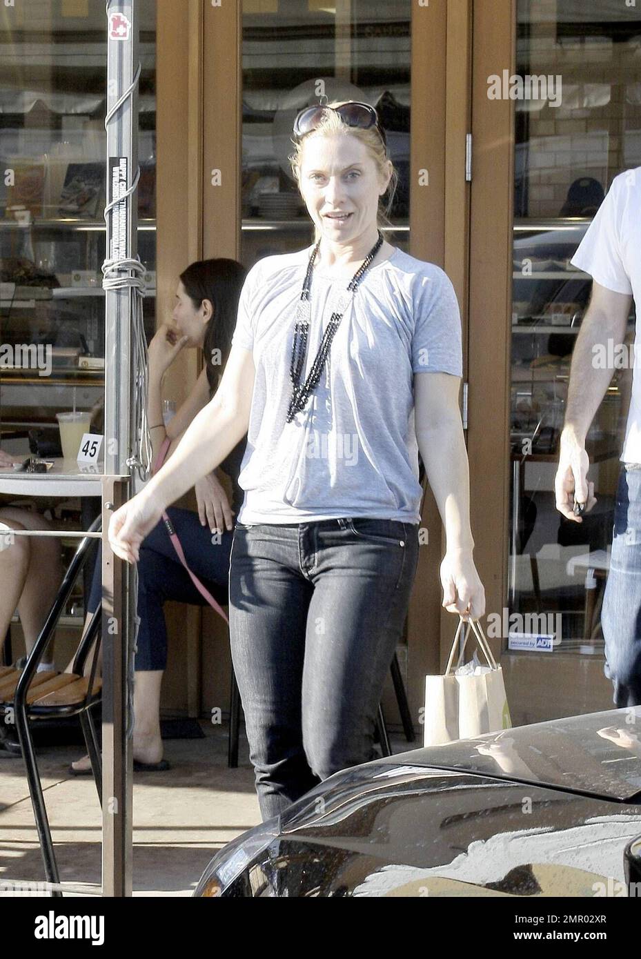 Exclusive!! "CSI Miami" star Emily Procter leaves a coffee shop in ...