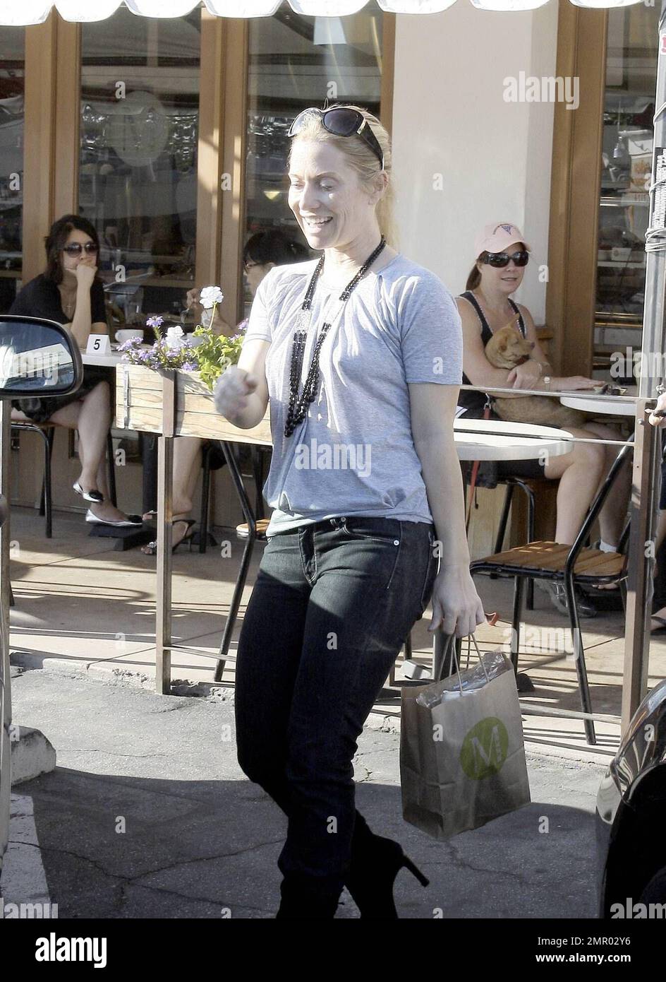 Exclusive Csi Miami Star Emily Procter Leaves A Coffee Shop In
