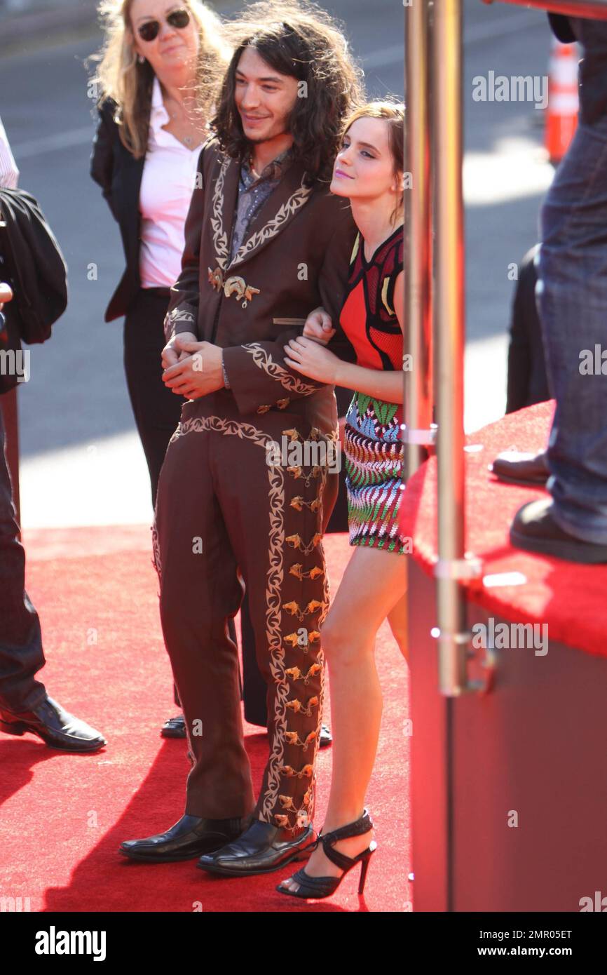 Emma Watson and Ezra Miller at the 2012 MTV Video Music Awards held at ...