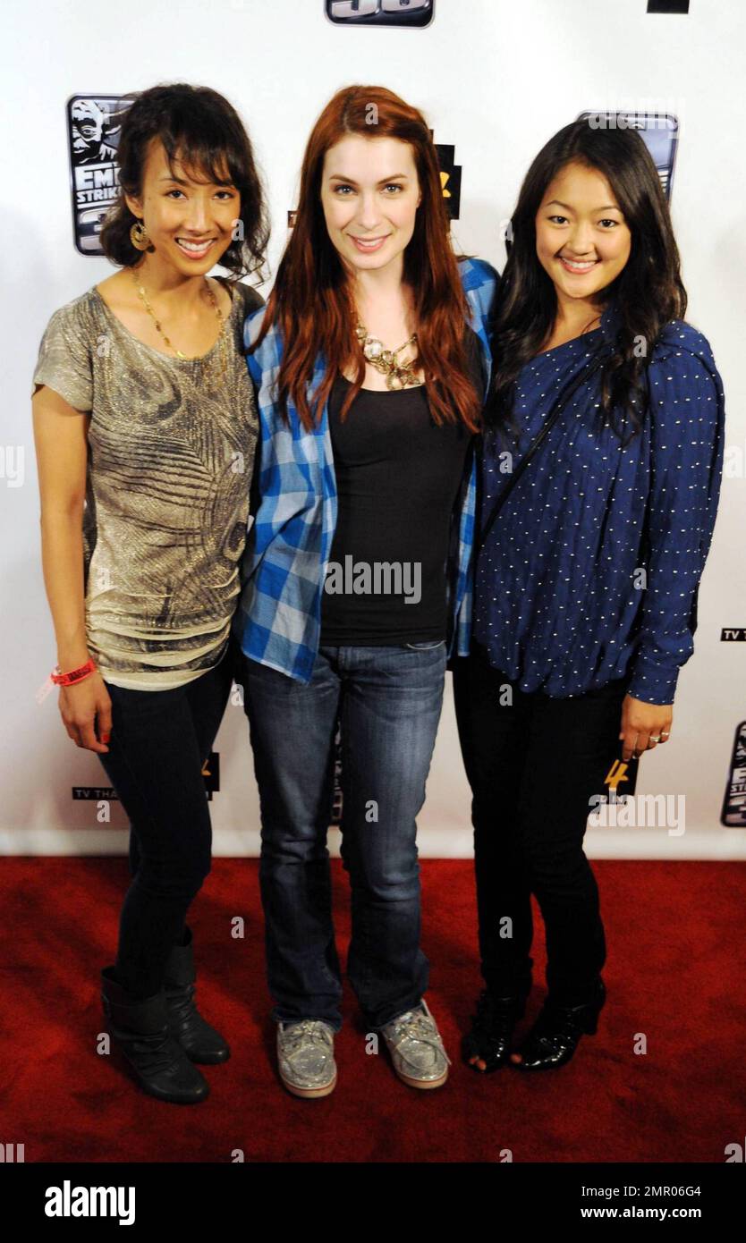 Mo Tancharoen, Felicia Day, and Amy Okuda at the G4/Lucasfilm Comic-Con ...