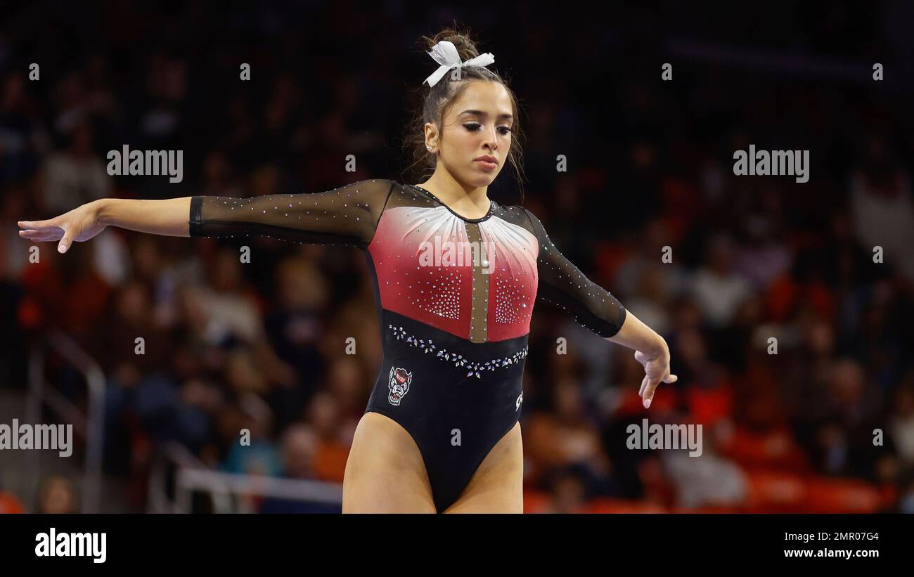 North Carolina State's Gabrielle Diaz competes on the balance beam ...