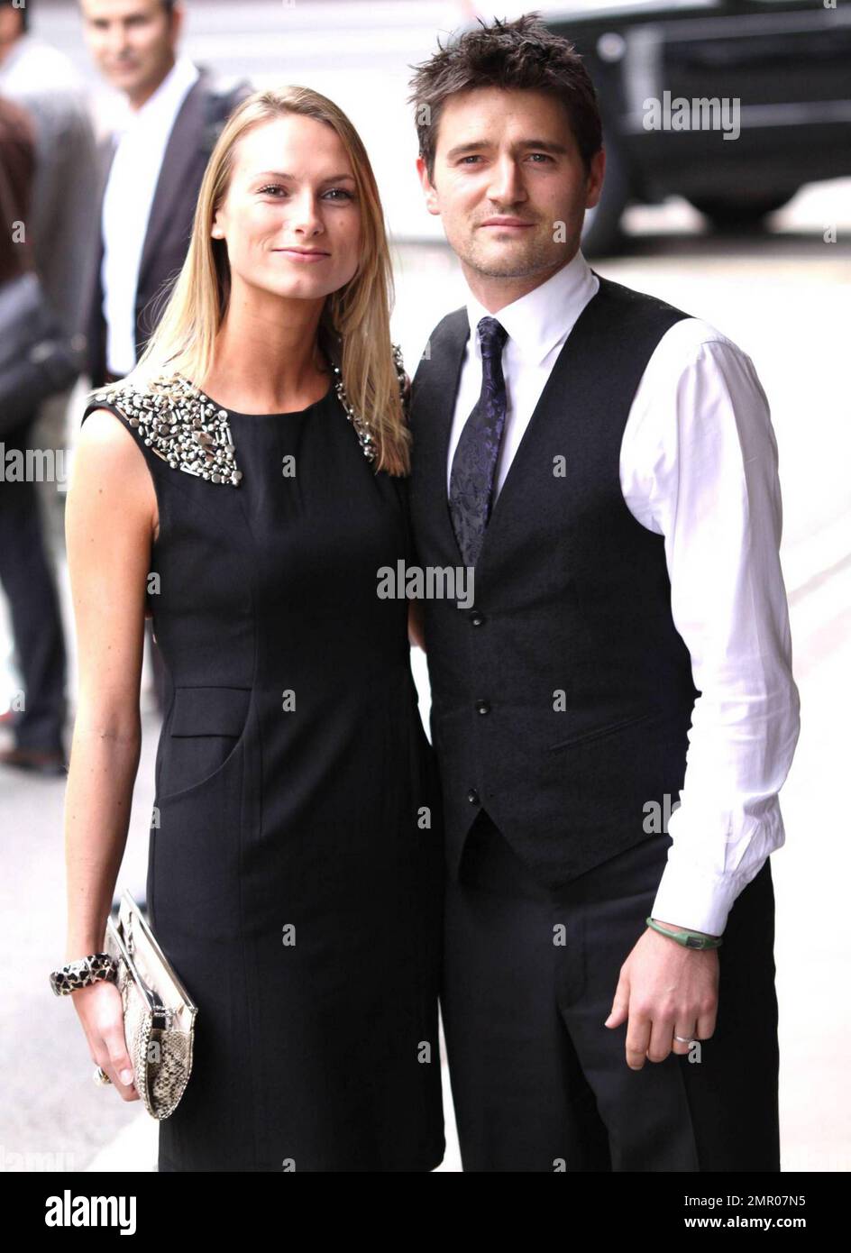 Tom Chambers and wife Clare Harding pose for the camera at the English ...