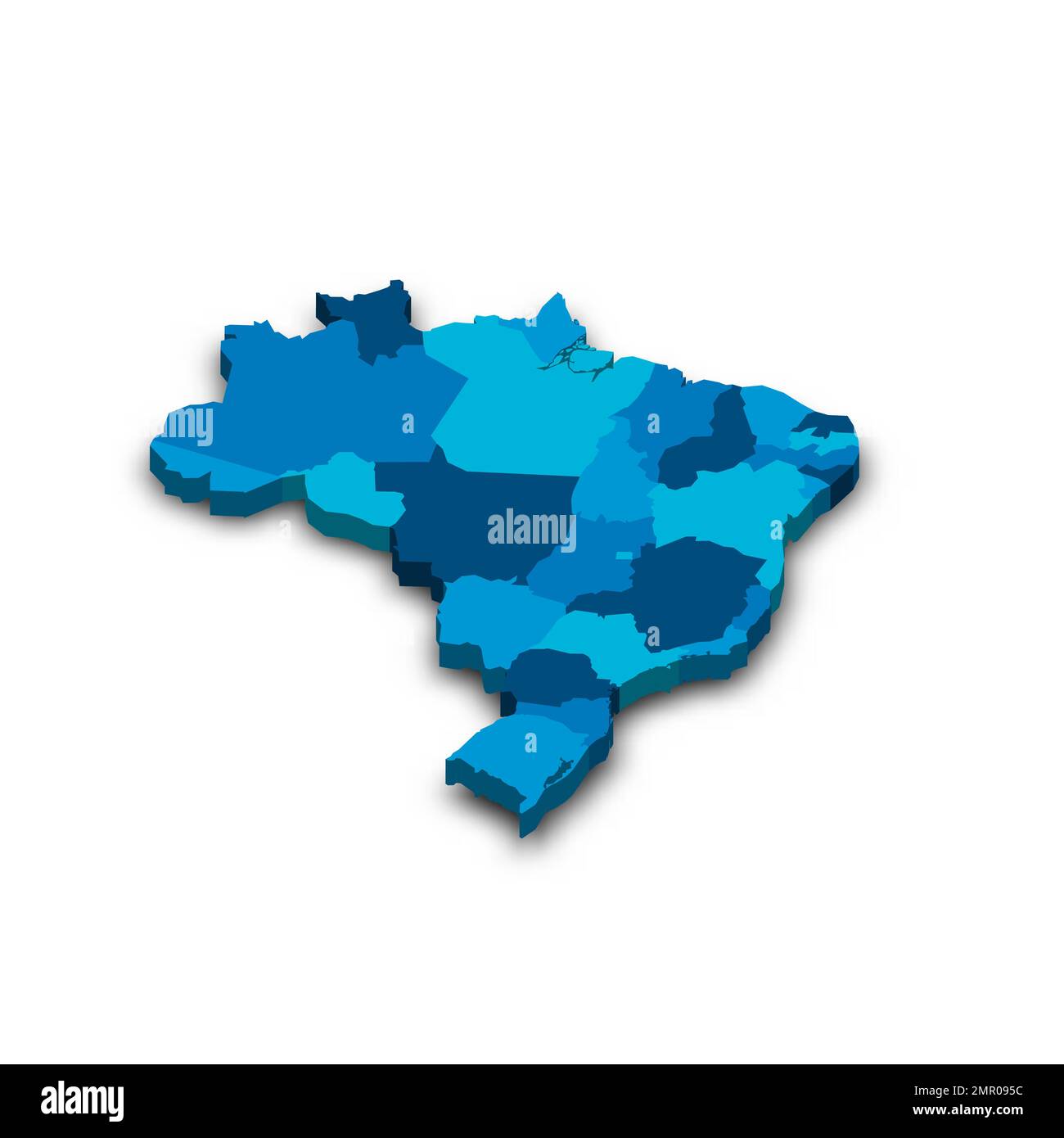 Brazil political map of administrative divisions Stock Vector Image ...