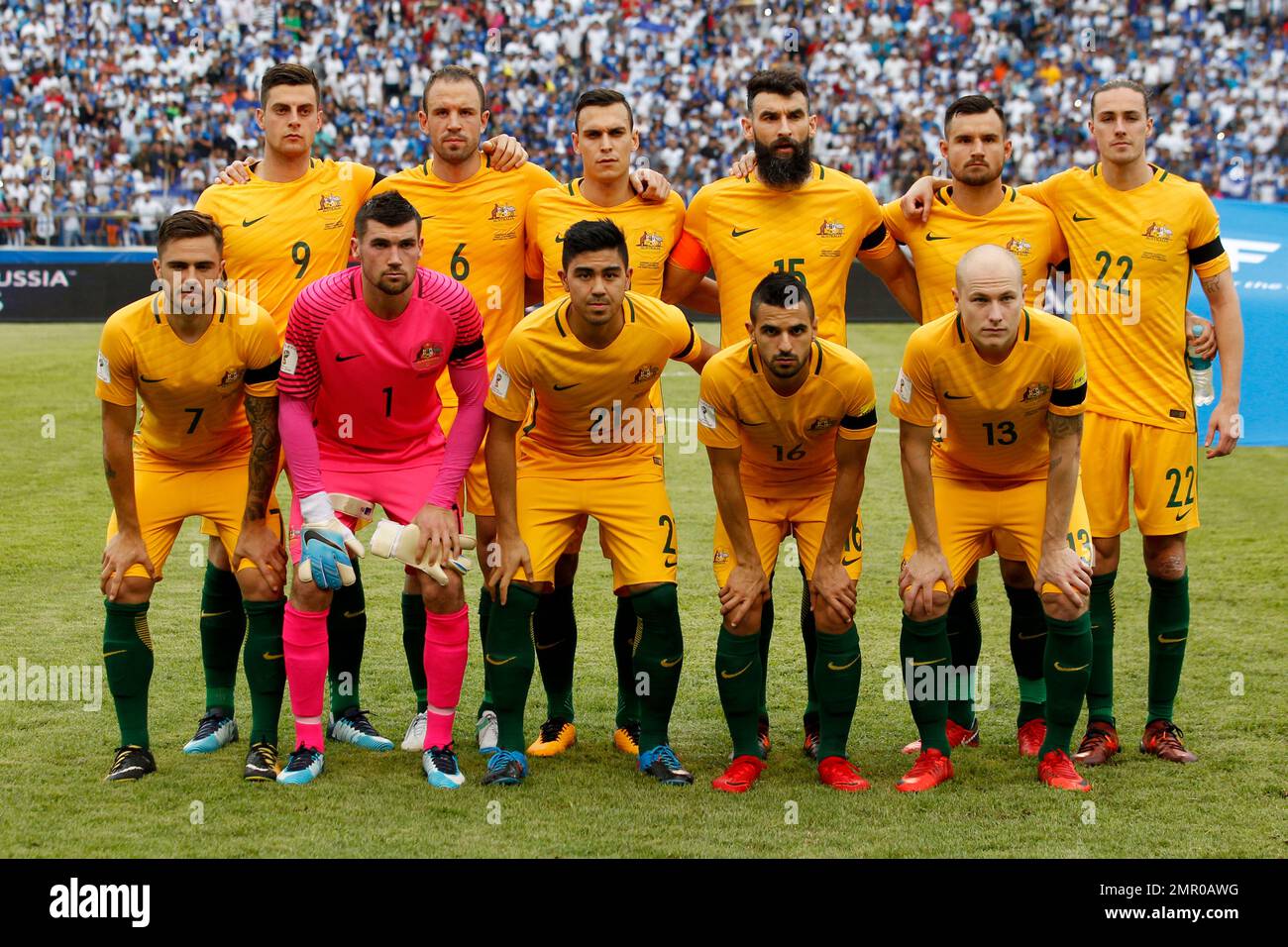 The Australia national soccer team poses for a photo prior the first ...