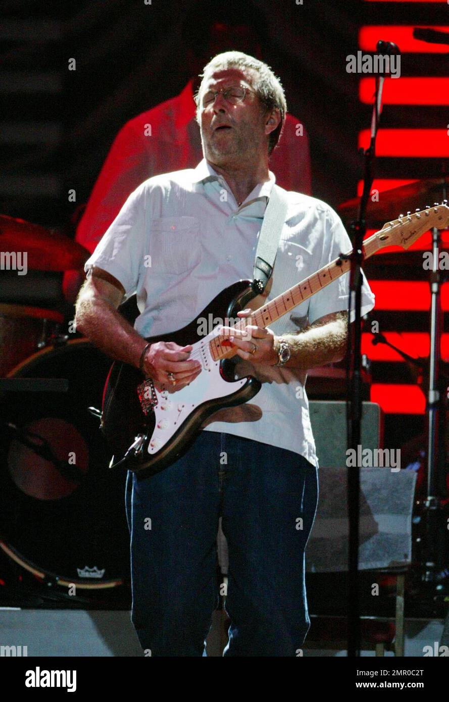Eric Clapton rocks the crowd at the American Airlines Arena in Miami Fl ...