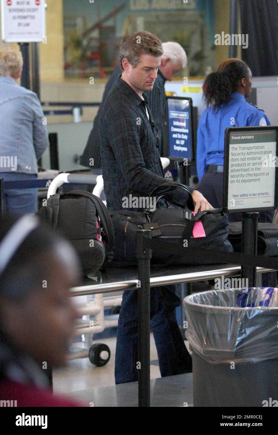 Eric Dane was seen checking in for a flight out of LAX this morning ...
