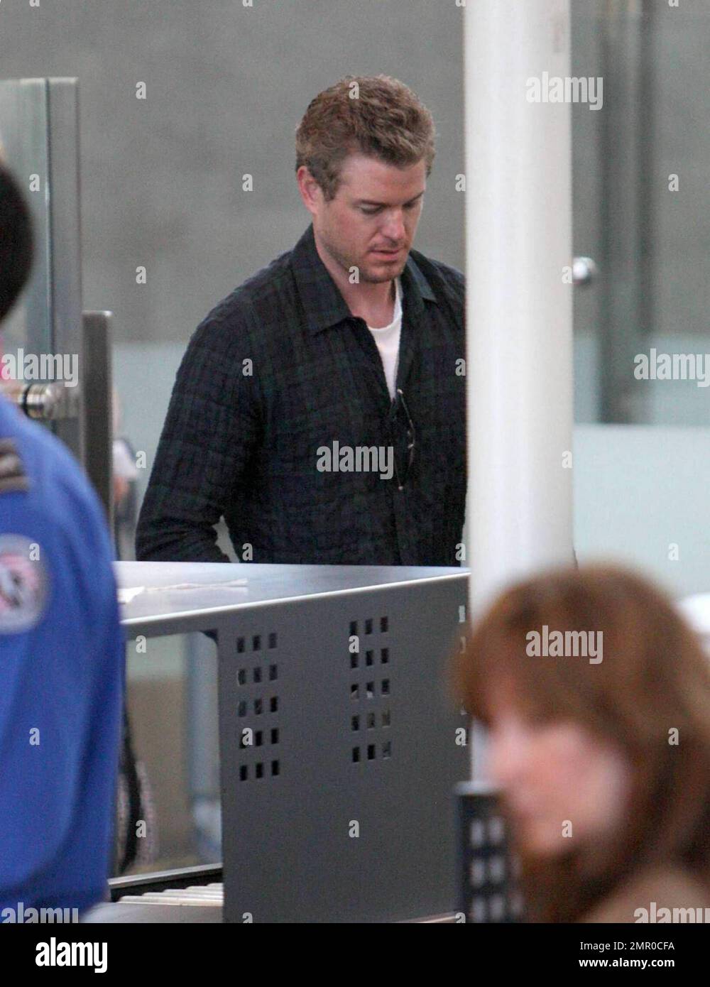 Eric Dane was seen checking in for a flight out of LAX this morning ...