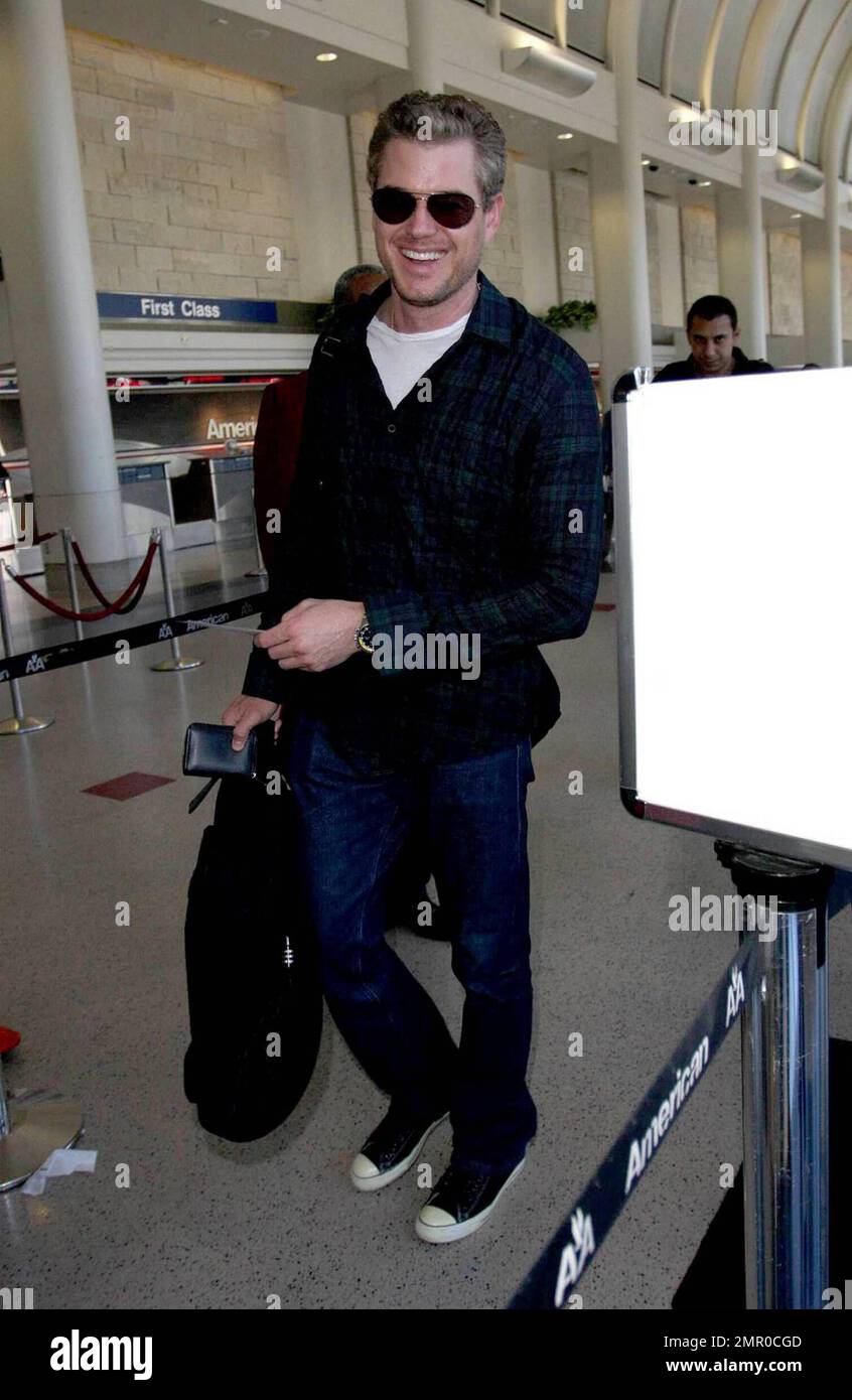 Eric Dane was seen checking in for a flight out of LAX this morning ...
