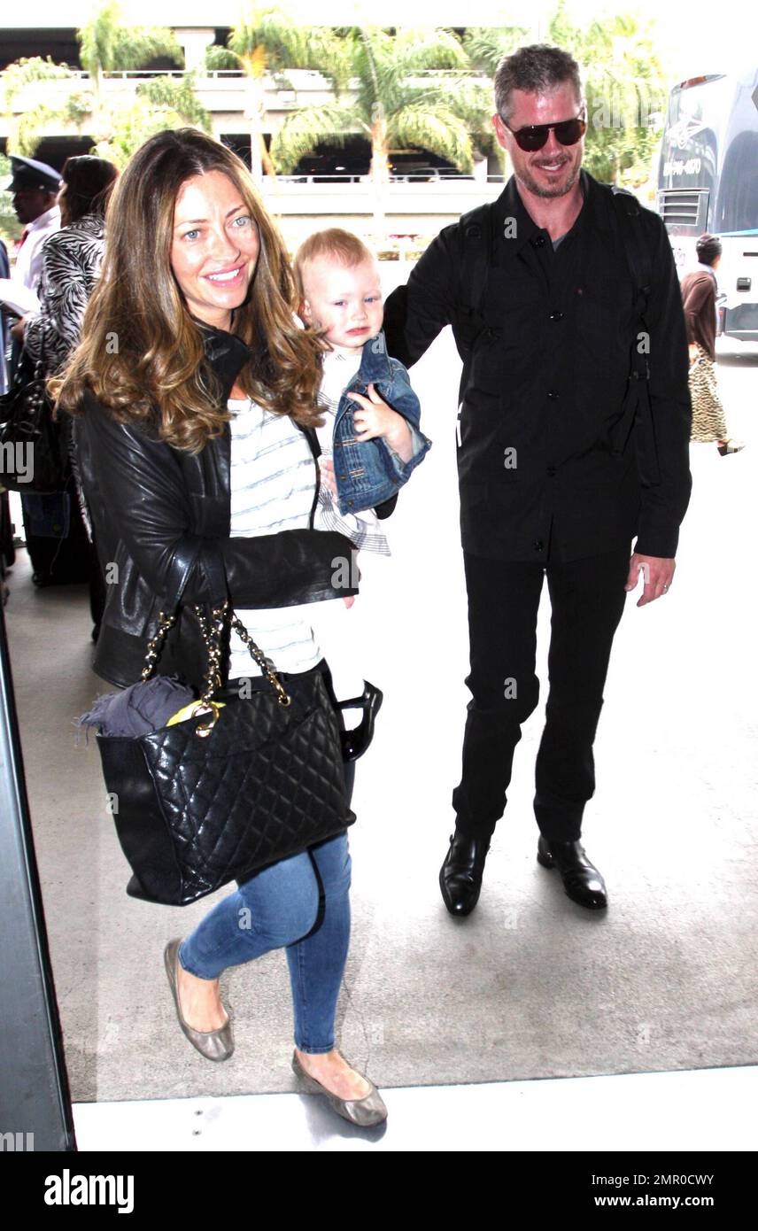 Eric Dane and wife Rebecca Gayheart were seen with their adorable ...