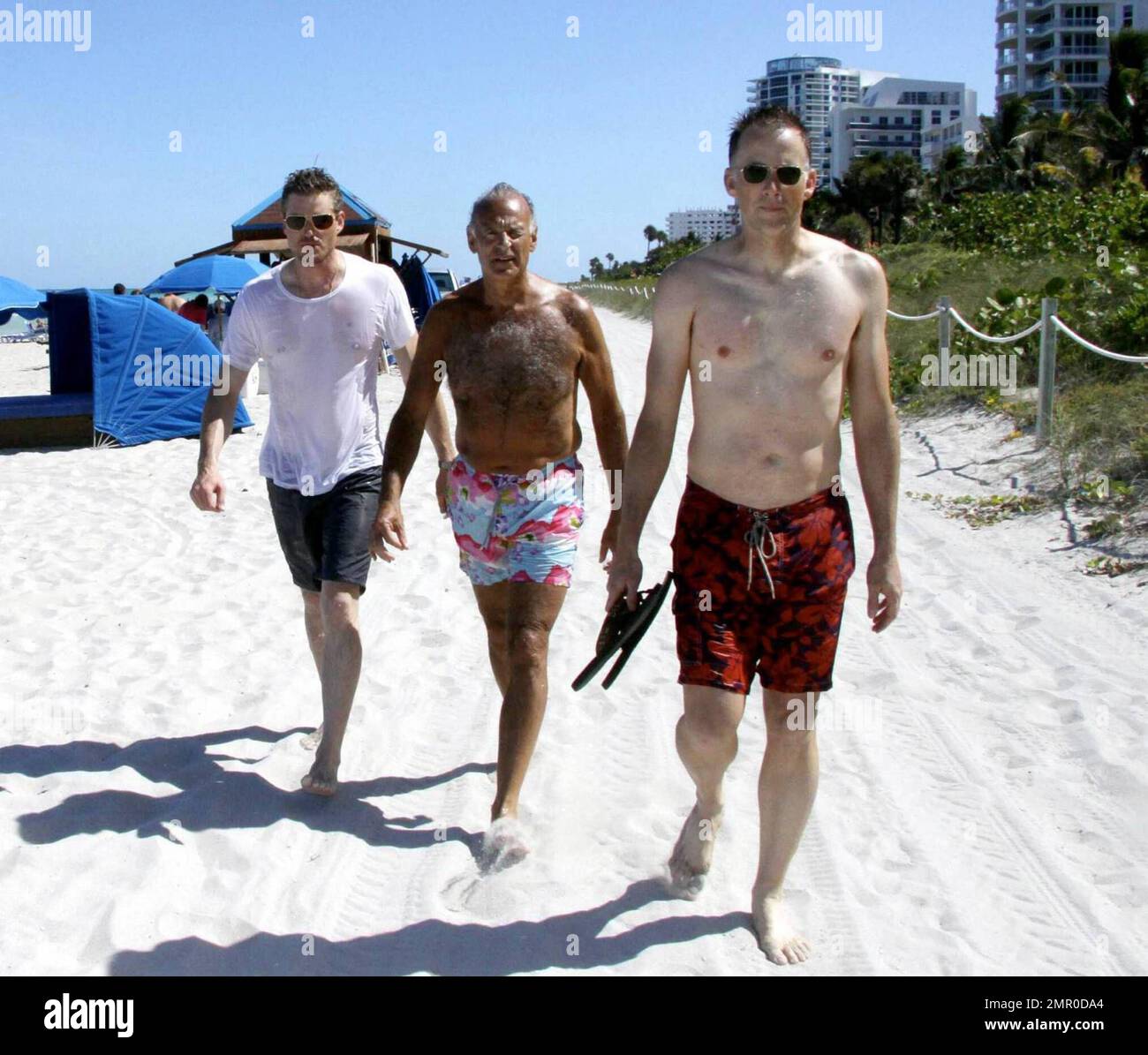 Actor Eric Dane takes a break from the steamy weather in South Florida ...