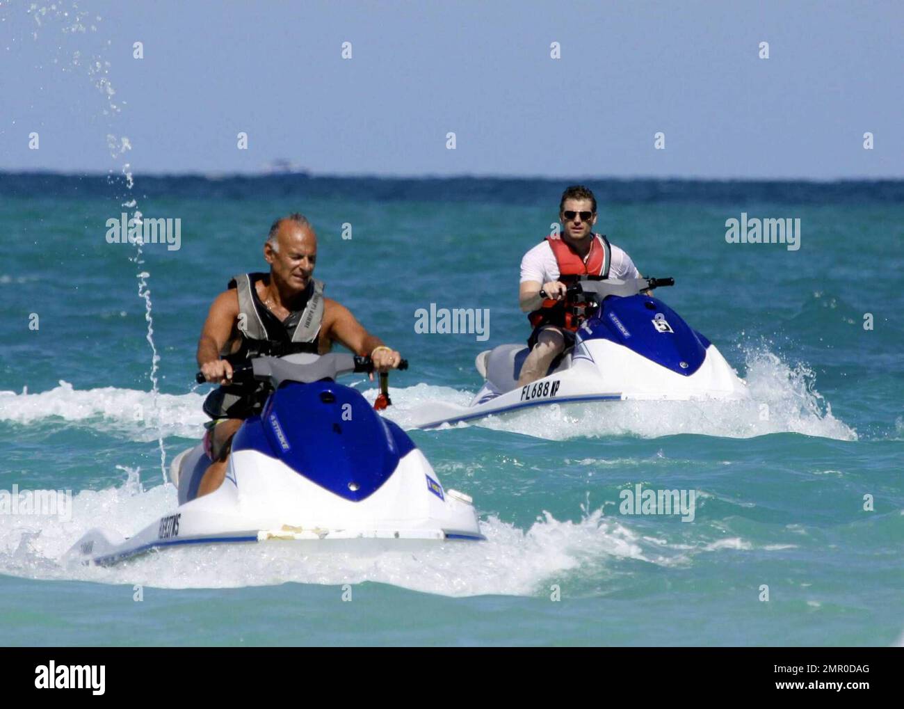 Actor Eric Dane takes a break from the steamy weather in South Florida ...