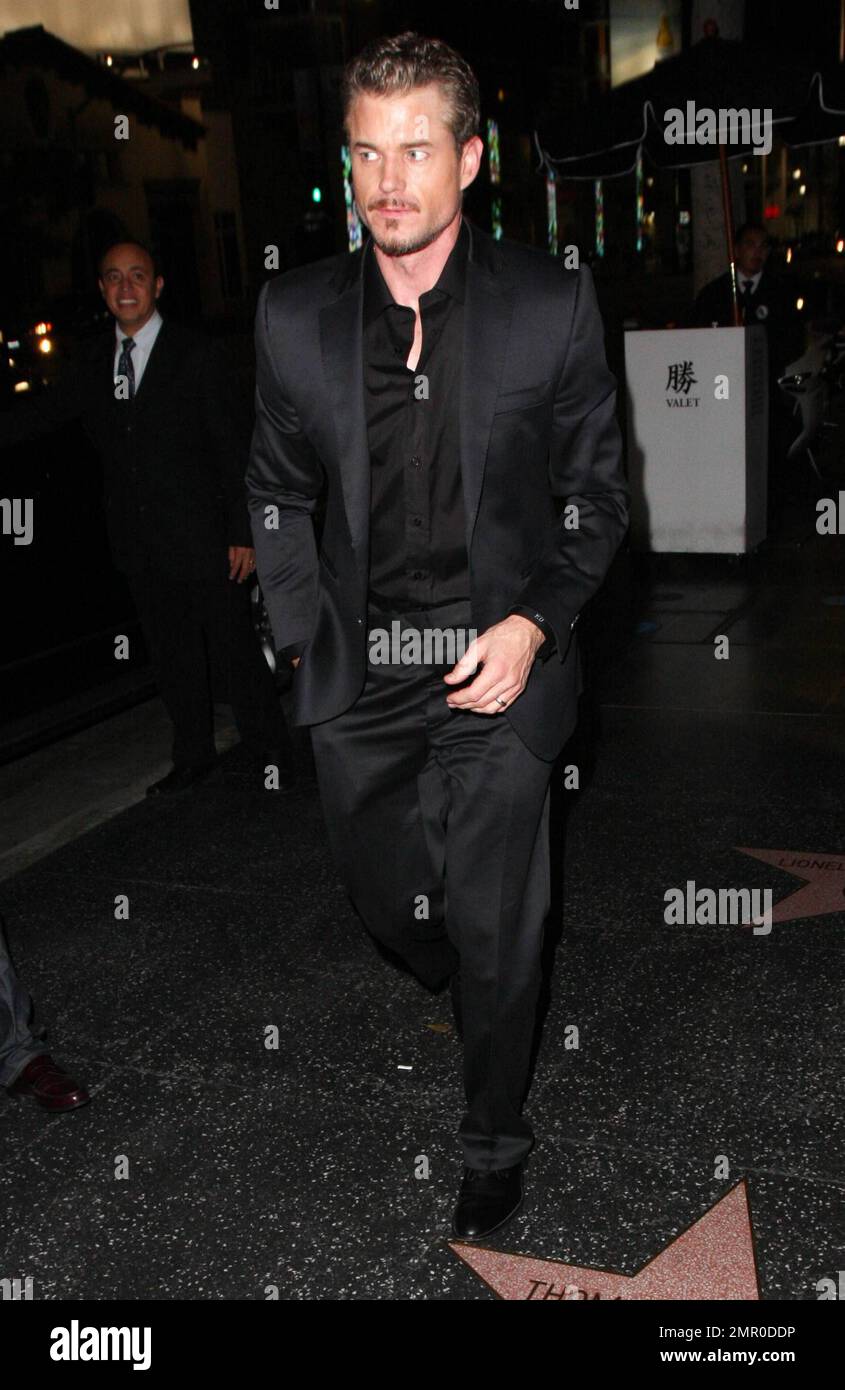 Actor Eric Dane looks sharp in a black suit as he arrives at Katsuya ...