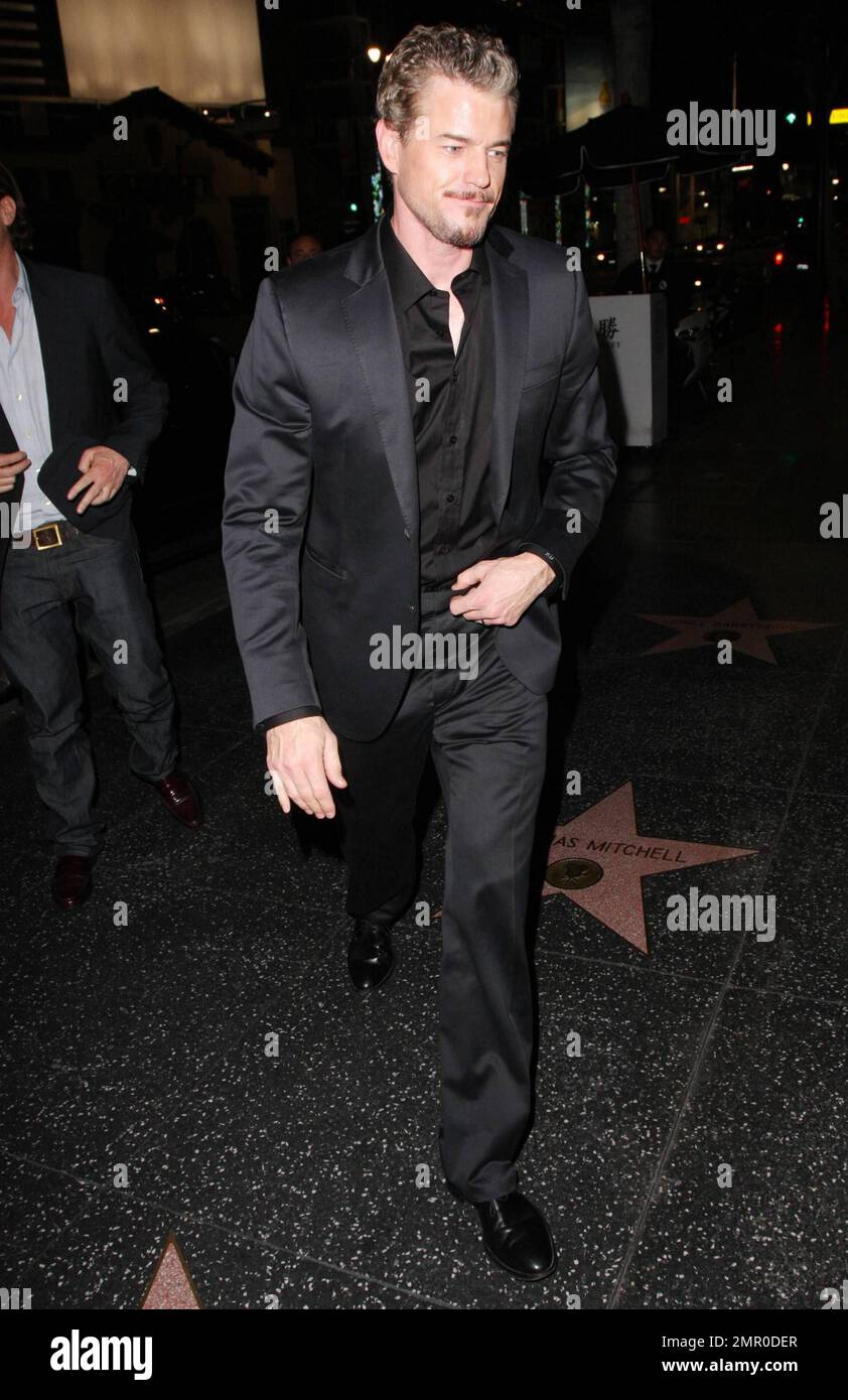 Actor Eric Dane looks sharp in a black suit as he arrives at Katsuya ...
