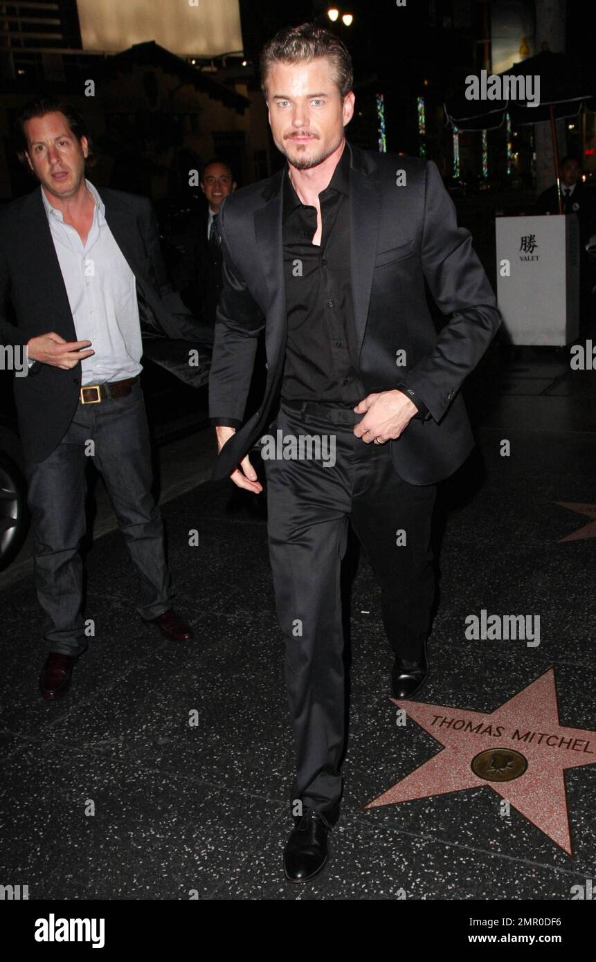 Actor Eric Dane looks sharp in a black suit as he arrives at Katsuya ...