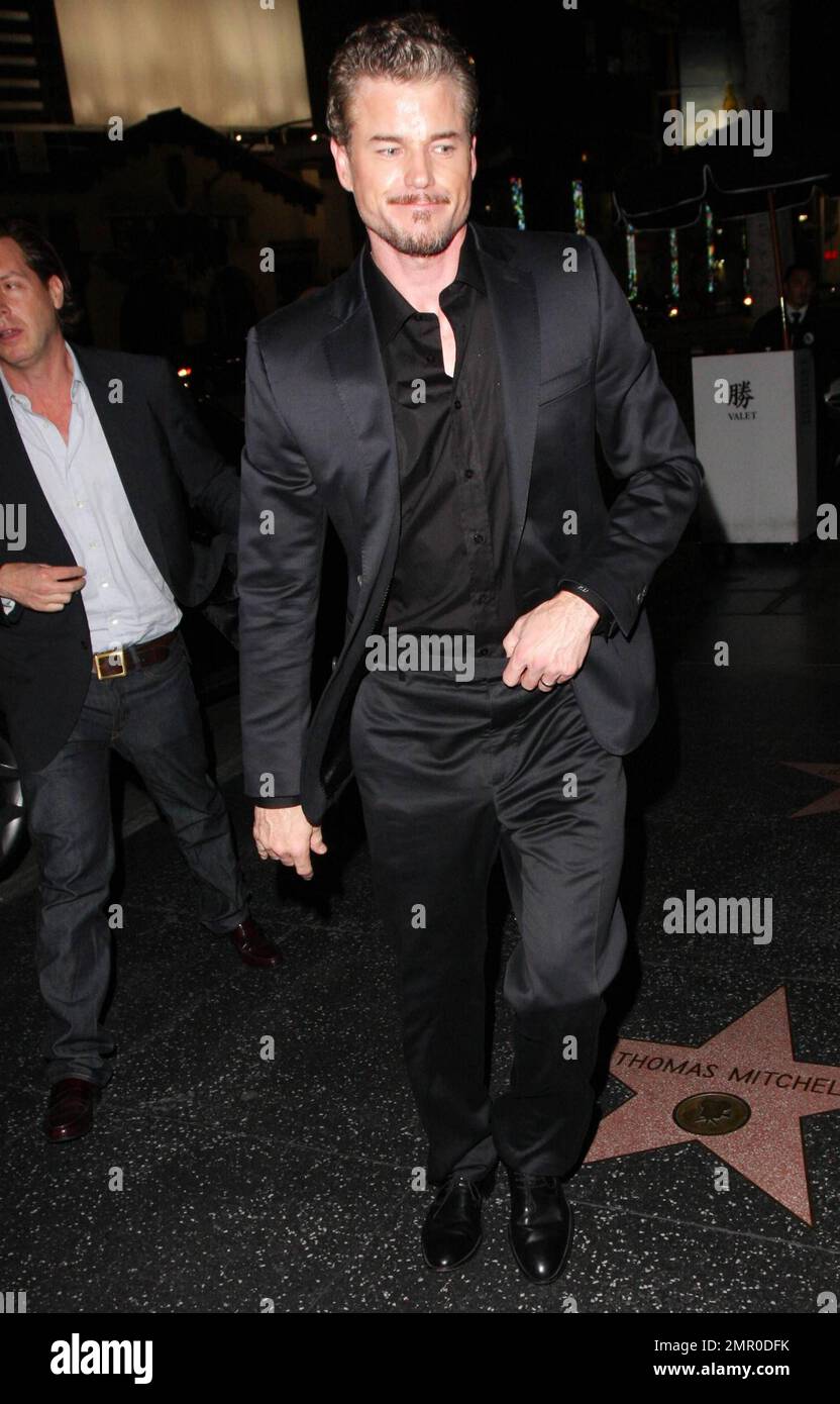 Actor Eric Dane looks sharp in a black suit as he arrives at Katsuya ...