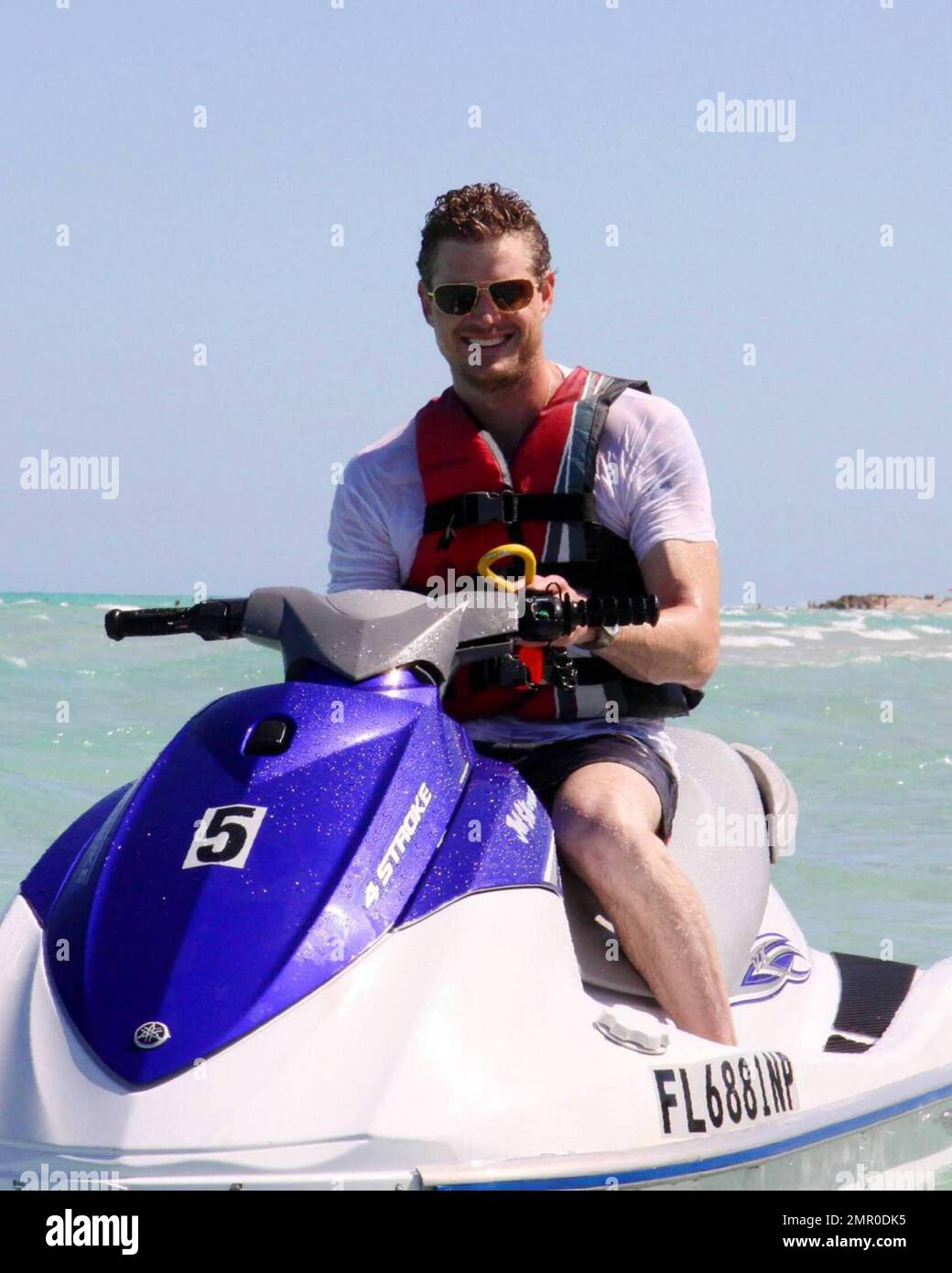 Actor Eric Dane takes a break from the steamy weather in South Florida ...