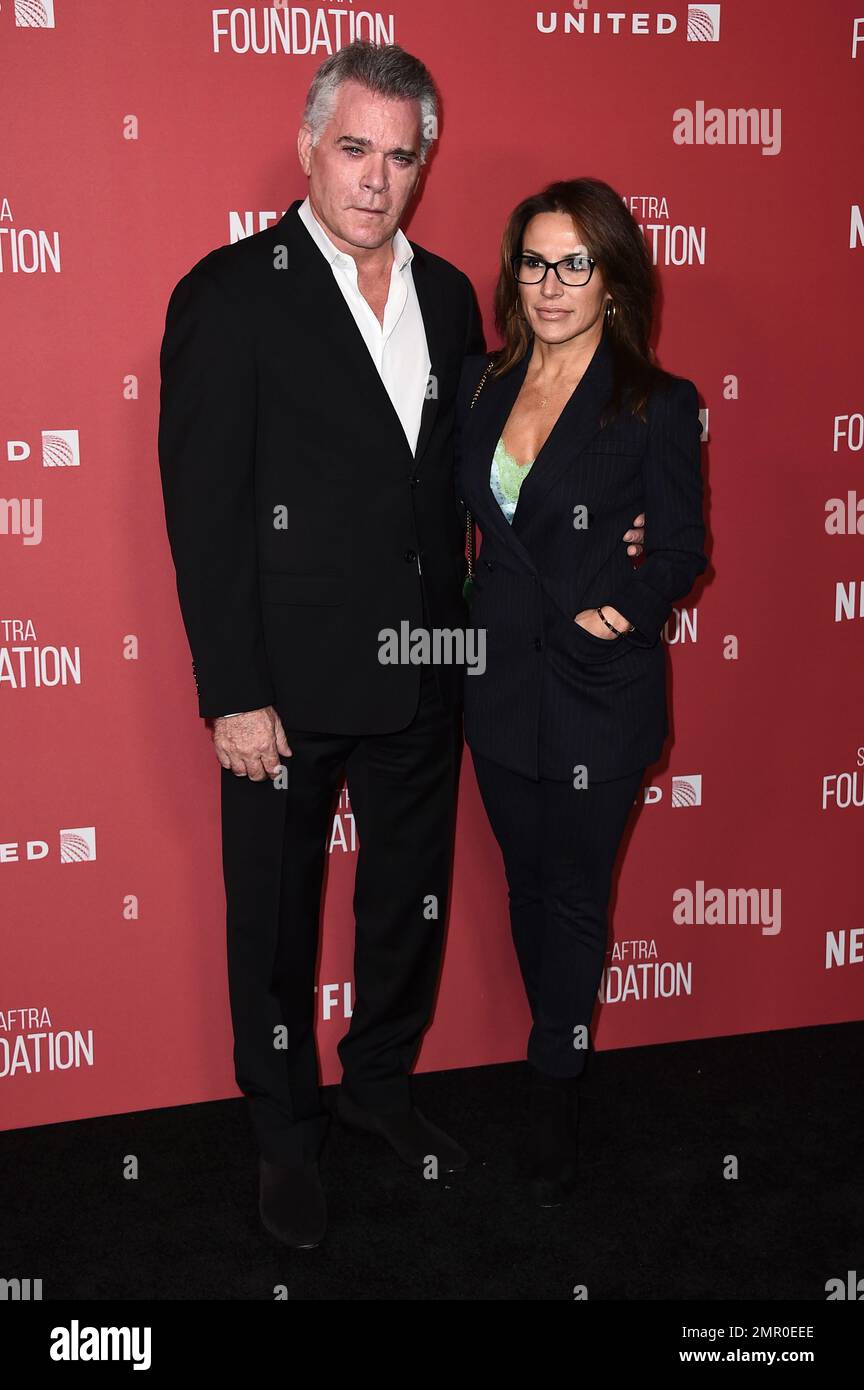 Ray Liotta and Michelle Grace arrive at the 2017 Patron of the Artists ...