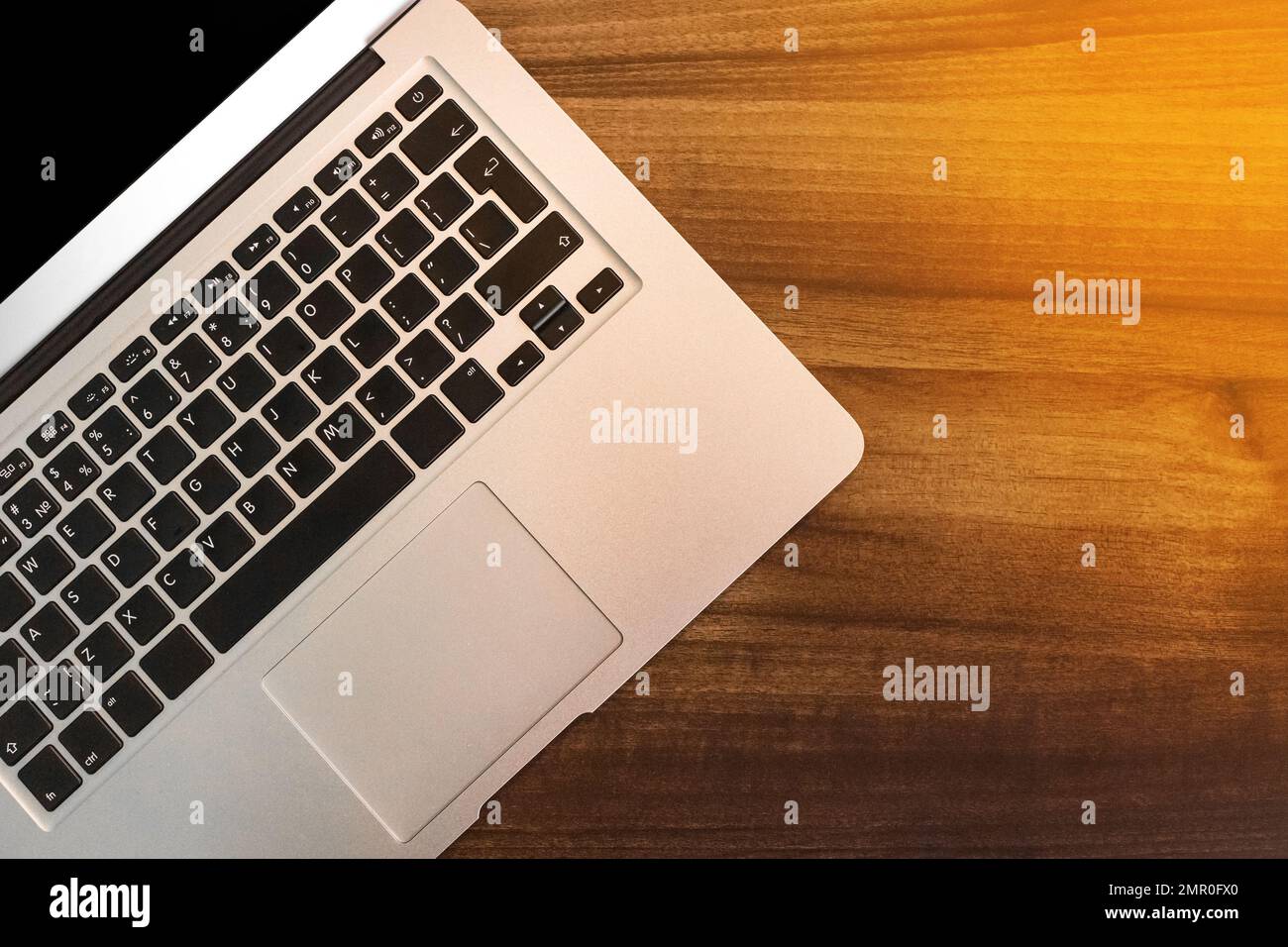 Keyboard laptop table workspace empty workplace job work business blank ...