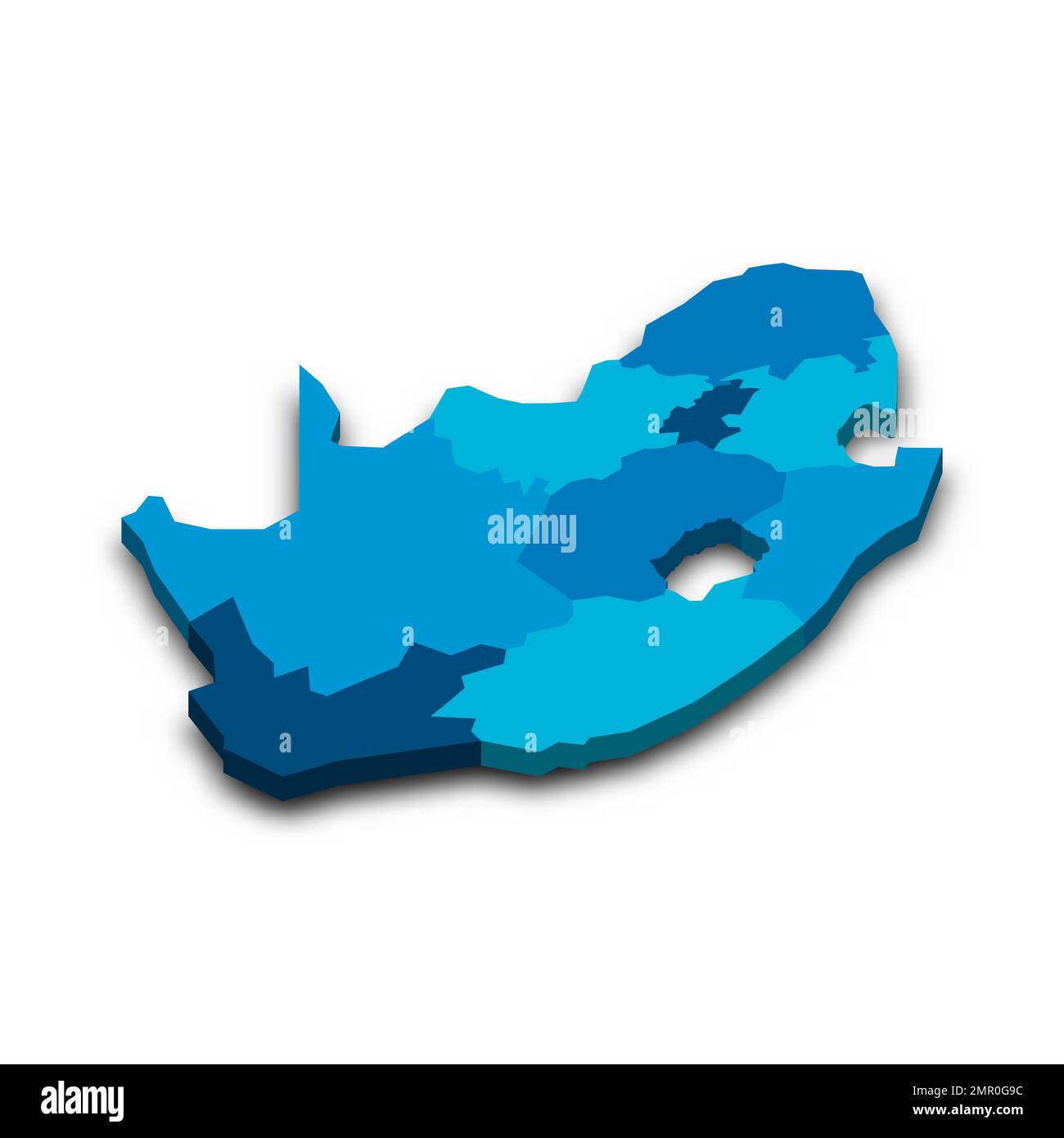 South Africa political map of administrative divisions Stock Vector ...