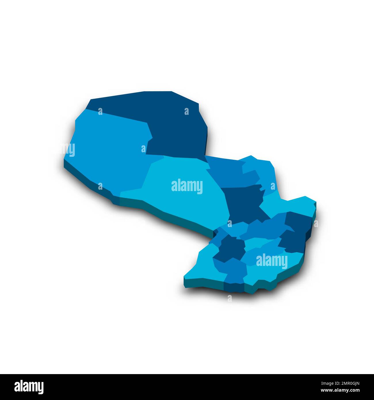 Paraguay political map of administrative divisions Stock Vector Image ...