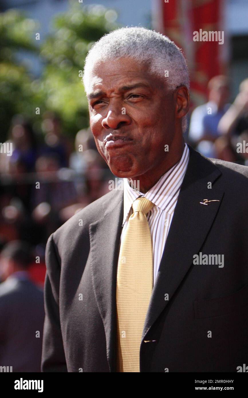 Julius Erving walks the red carpet for the 2010 ESPY Awards held at ...
