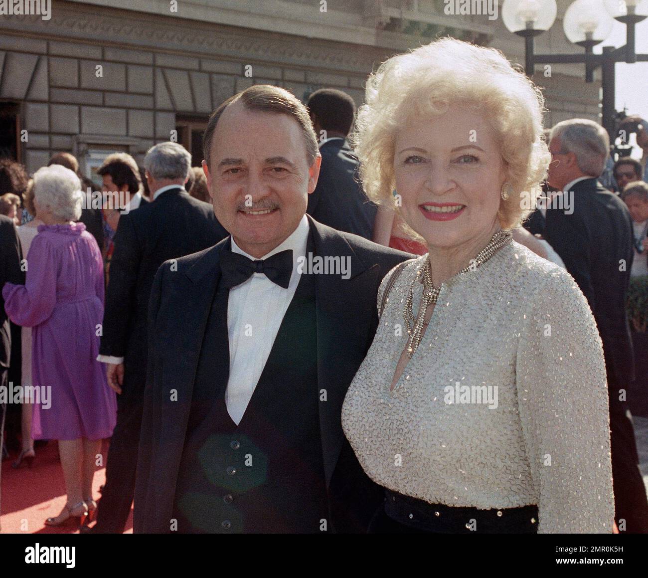 FILE- This Sept. 22, 1985, file photo shows John Hillerman, left, and ...