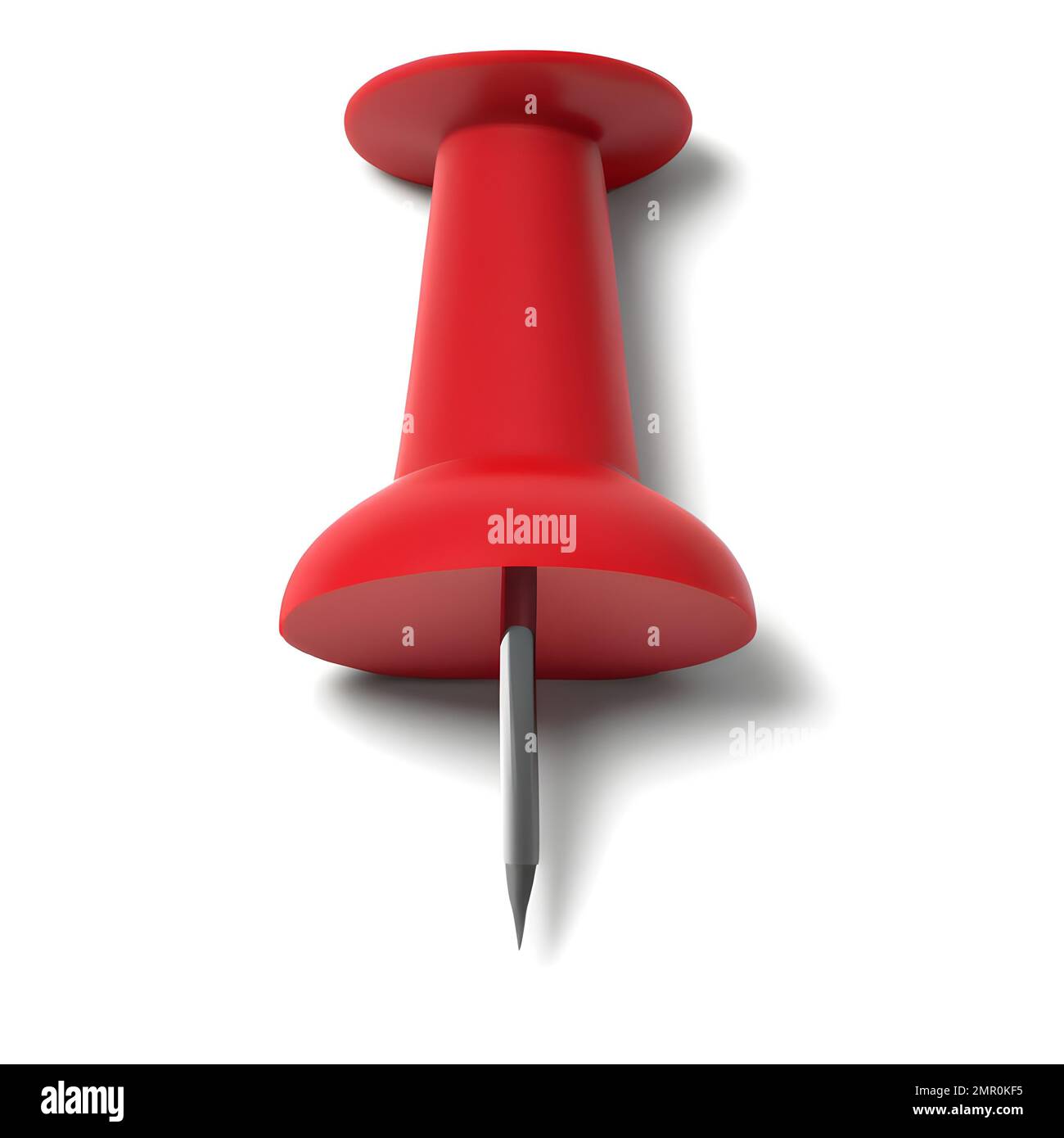 An AI generated illustration of a red paper pin isolated on white ...