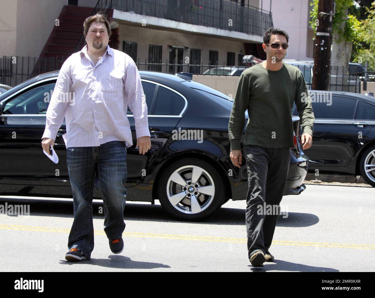 Friends of actress Estella Warren arrive at the jail house to bail her ...