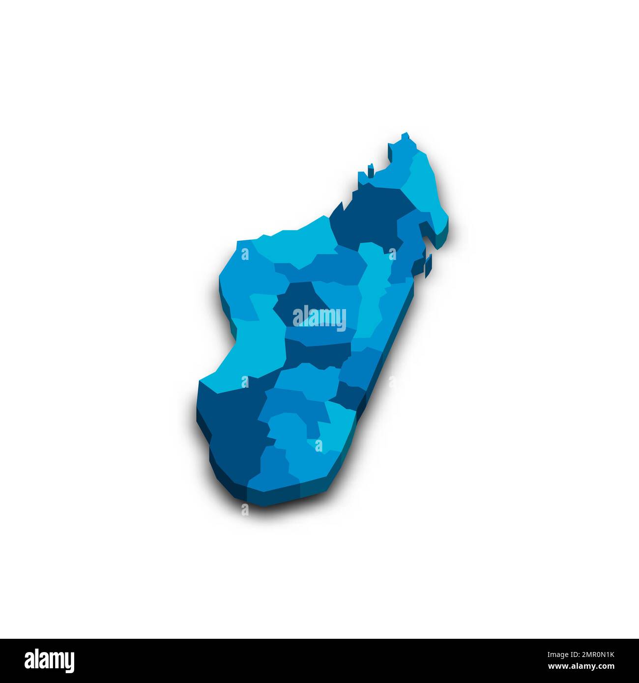 Madagascar political map of administrative divisions Stock Vector Image ...