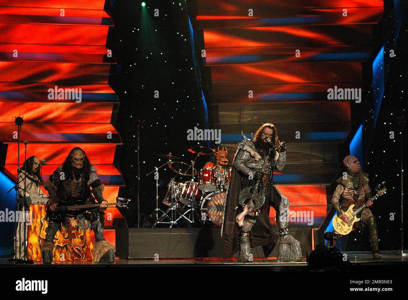 Eurovision winners Finland entry Lordi at the 2006 Eurovision Song ...